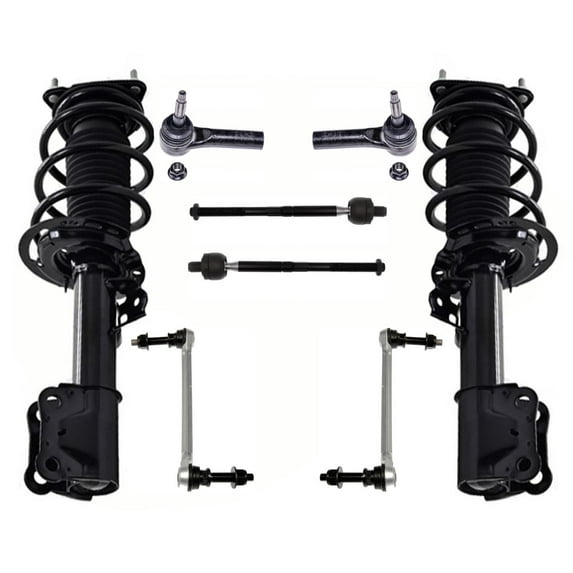 Front Complete Struts Inner Outer Tie Rod Links For 2015-2019 Ford ...