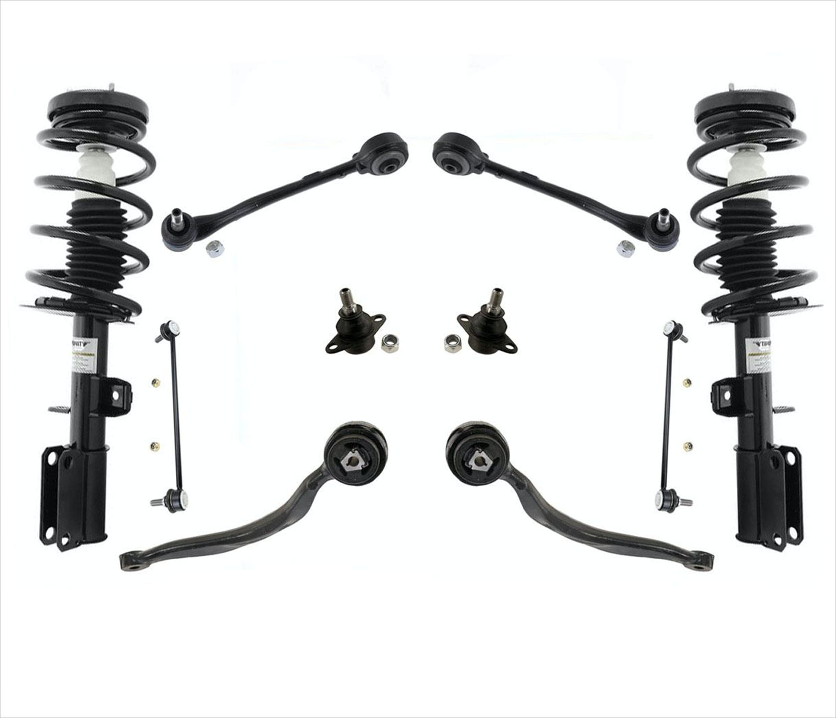 Front Complete Struts Lower Control Arms BJ & Links Fits 2000-2006 BMW ...