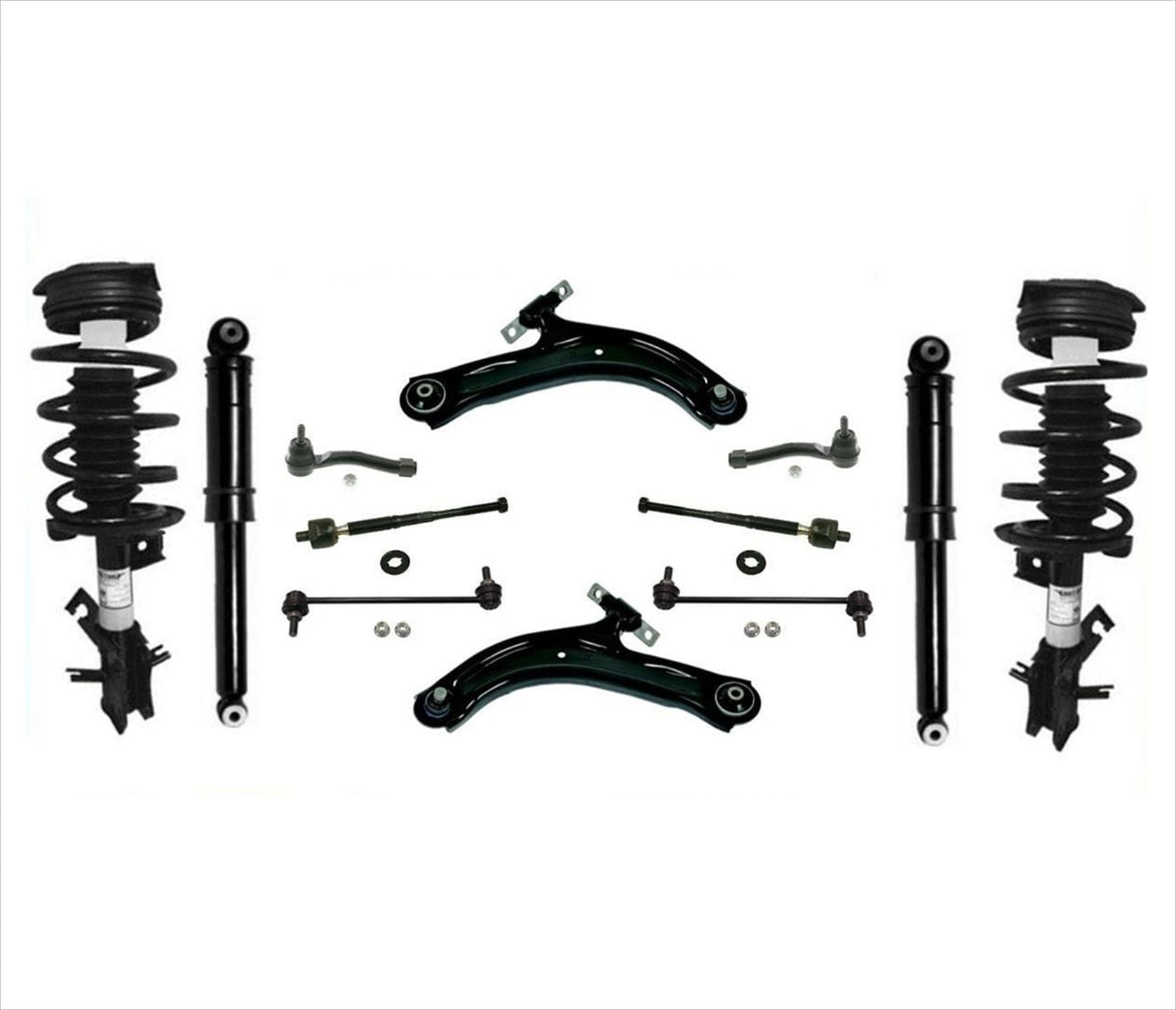 Front Complete Struts Rear Shocks & 12 Pcs Kit for 07-12 Nissan Sentra ...