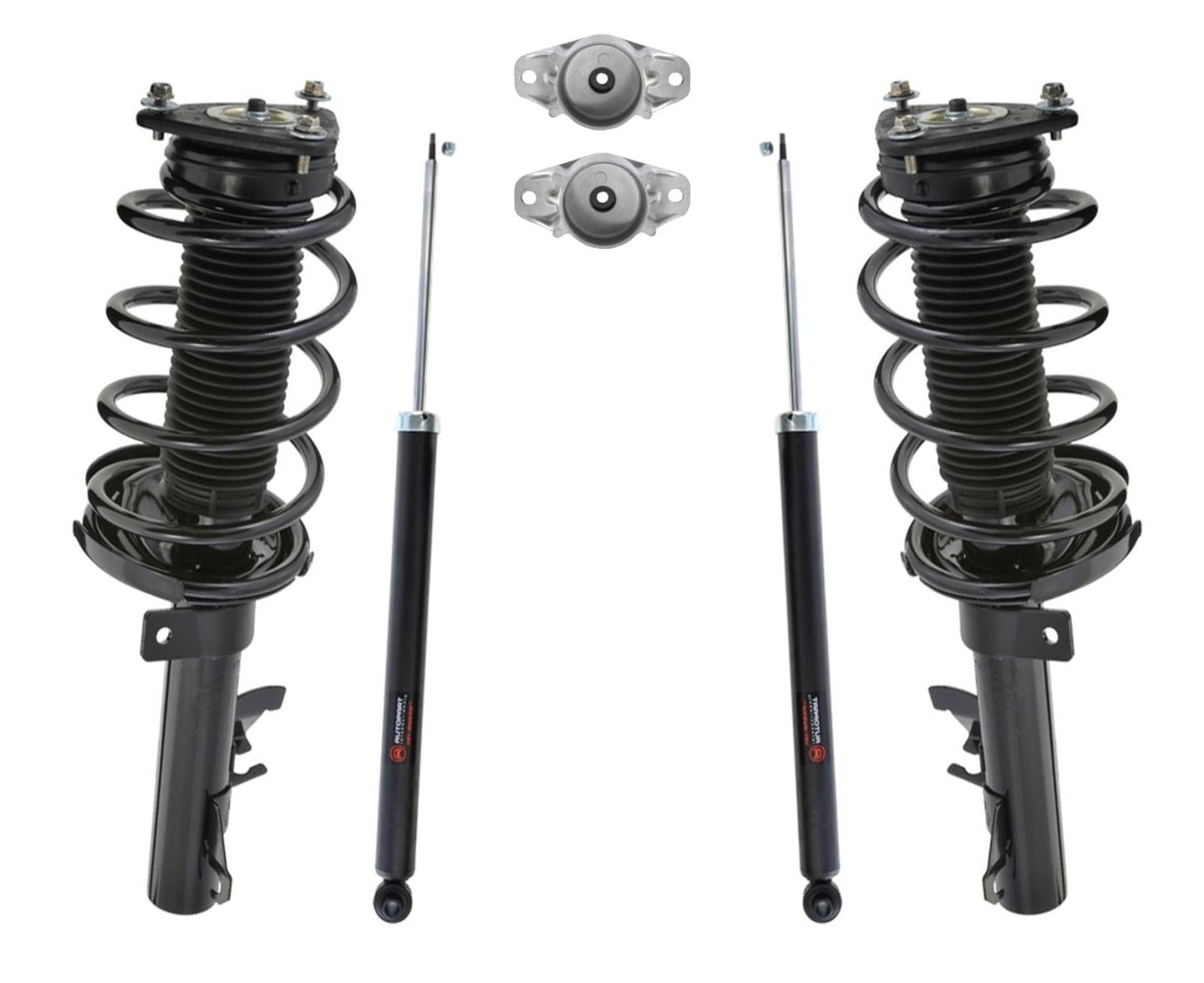 Front Complete Struts & Rear Shocks with Mounts for Mazda 3 2004-2009 ...