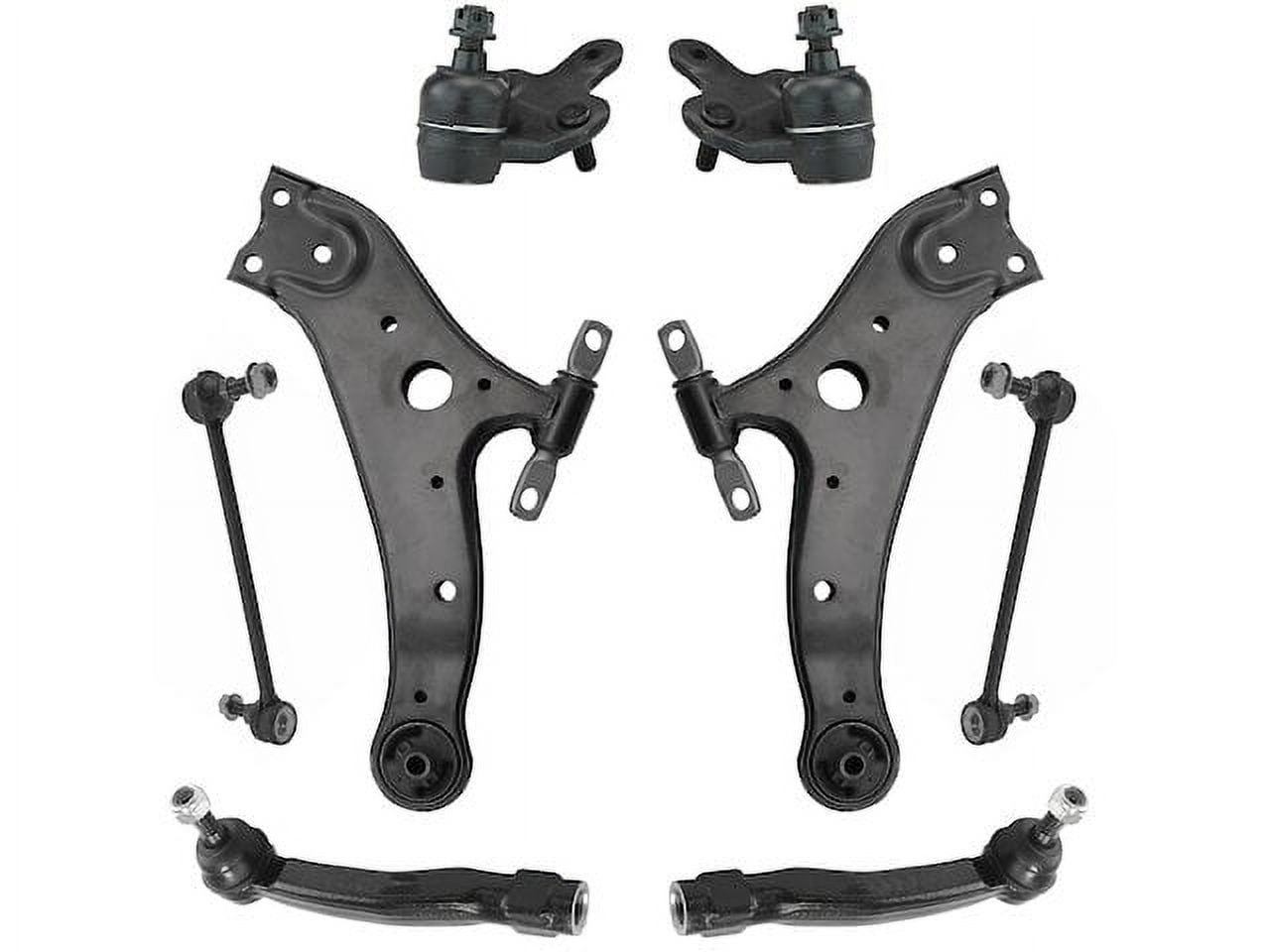 Front Control Arm Ball Joint Tie Rod End Kit 8 Piece - Compatible with ...