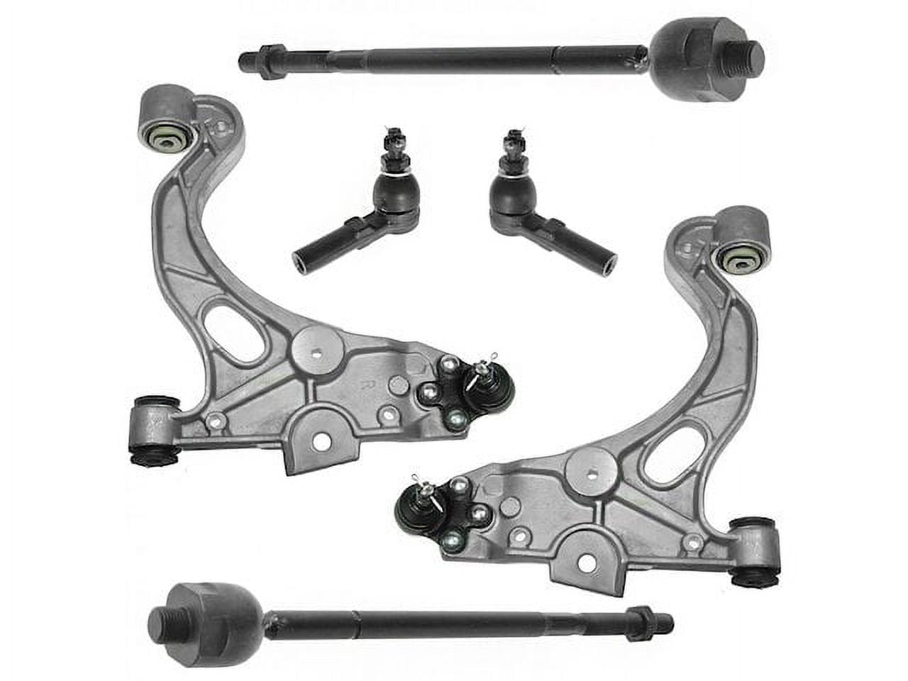 Front Control Arm and Tie Rod End Kit 6 Piece - Compatible with 2000 - 2005 Cadillac DeVille ...