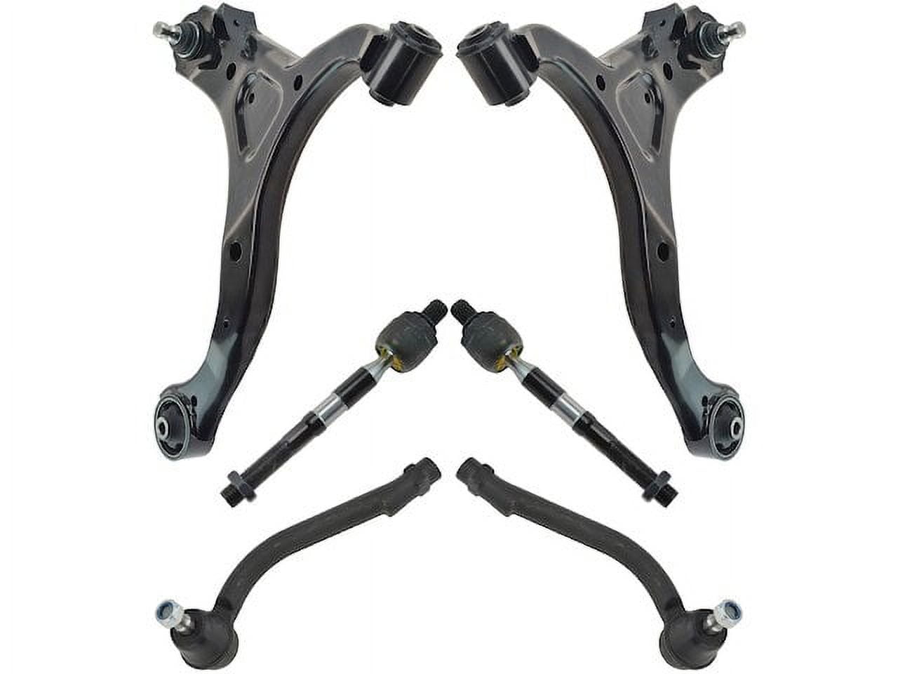 Front Control Arm and Tie Rod End Kit 6 Piece - Compatible with 2007 - 2012 Hyundai Santa Fe ...