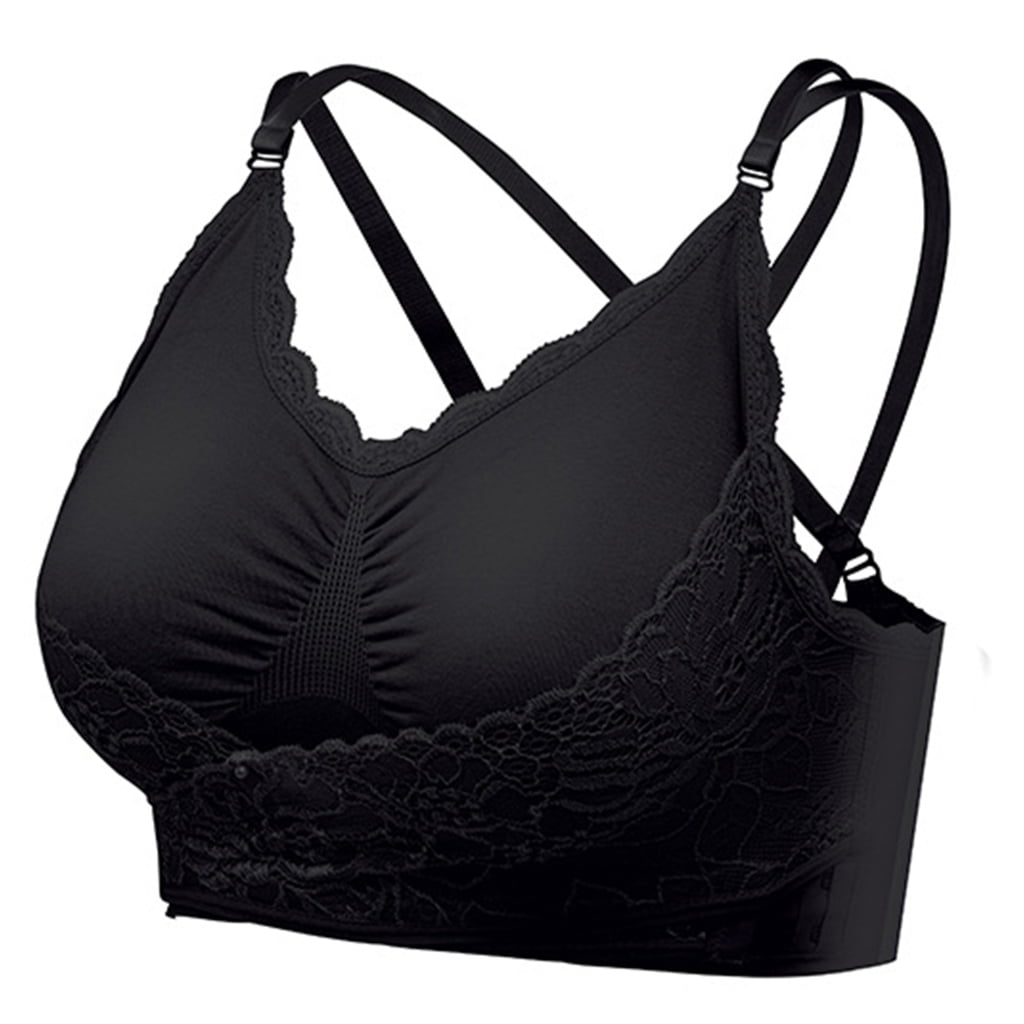 Front Cross Bras Side Buckle Lace Sports Bras Push Up Seamless Bra ...