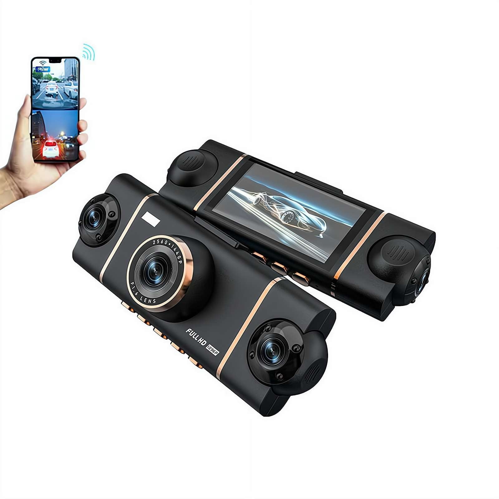 Front Dashcam 1080P Dash Cam Car Camera, WiFi Smart Mini Dash Camera ...