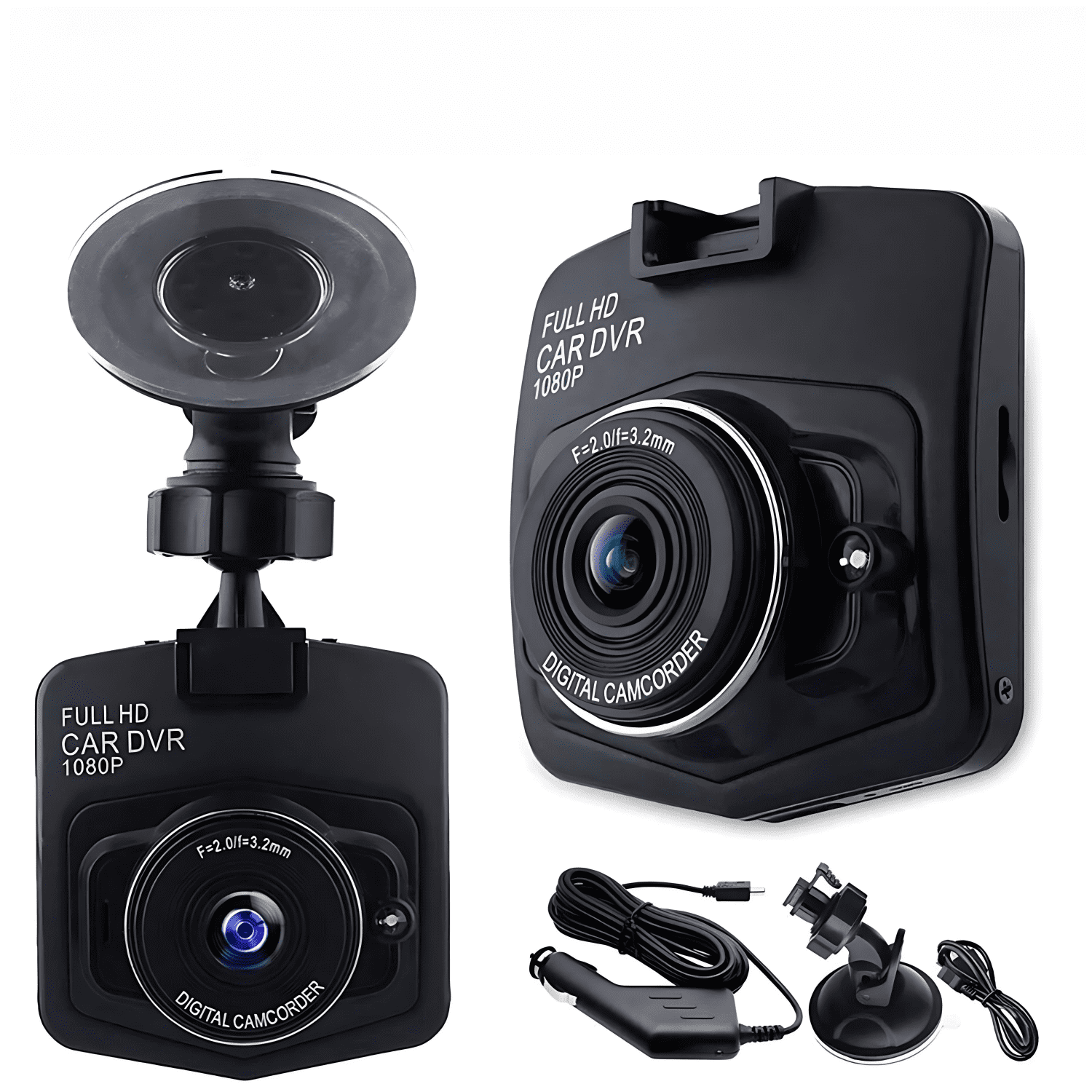 Front Dashcam Single Car Camera Full HD Dash Cam, 2.4 inch Screen 170 ...
