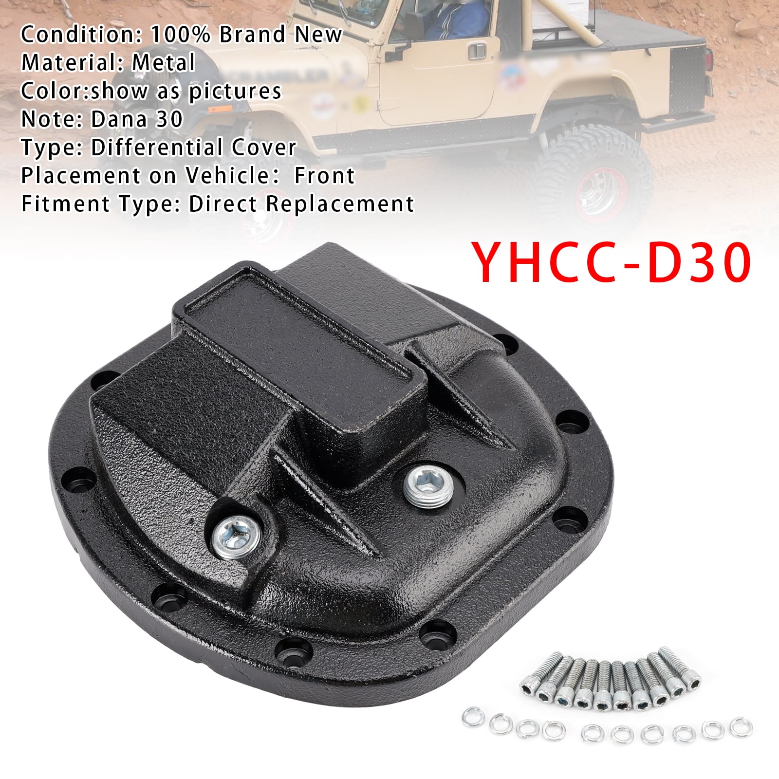 Front Differential Cover YHCC-D30 for Dana 30 Yukon - Walmart.com