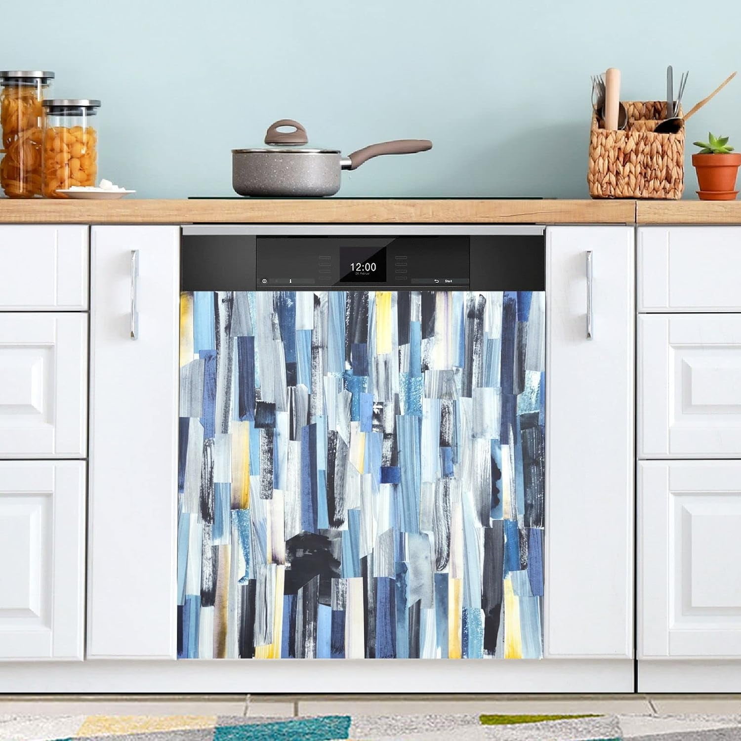 Front Dishwasher Magnet Sticker Cover Decorative Appliances Stickers ...