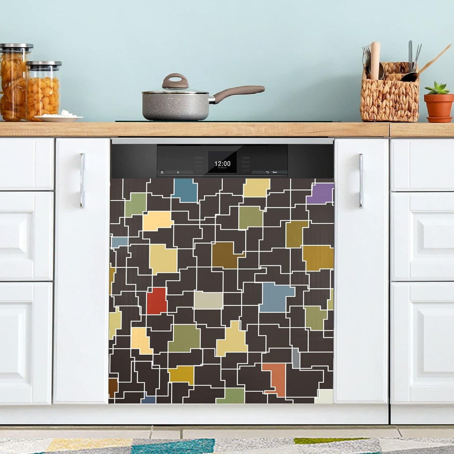Front Dishwasher Magnet Sticker Cover Decorative Appliances Stickers ...