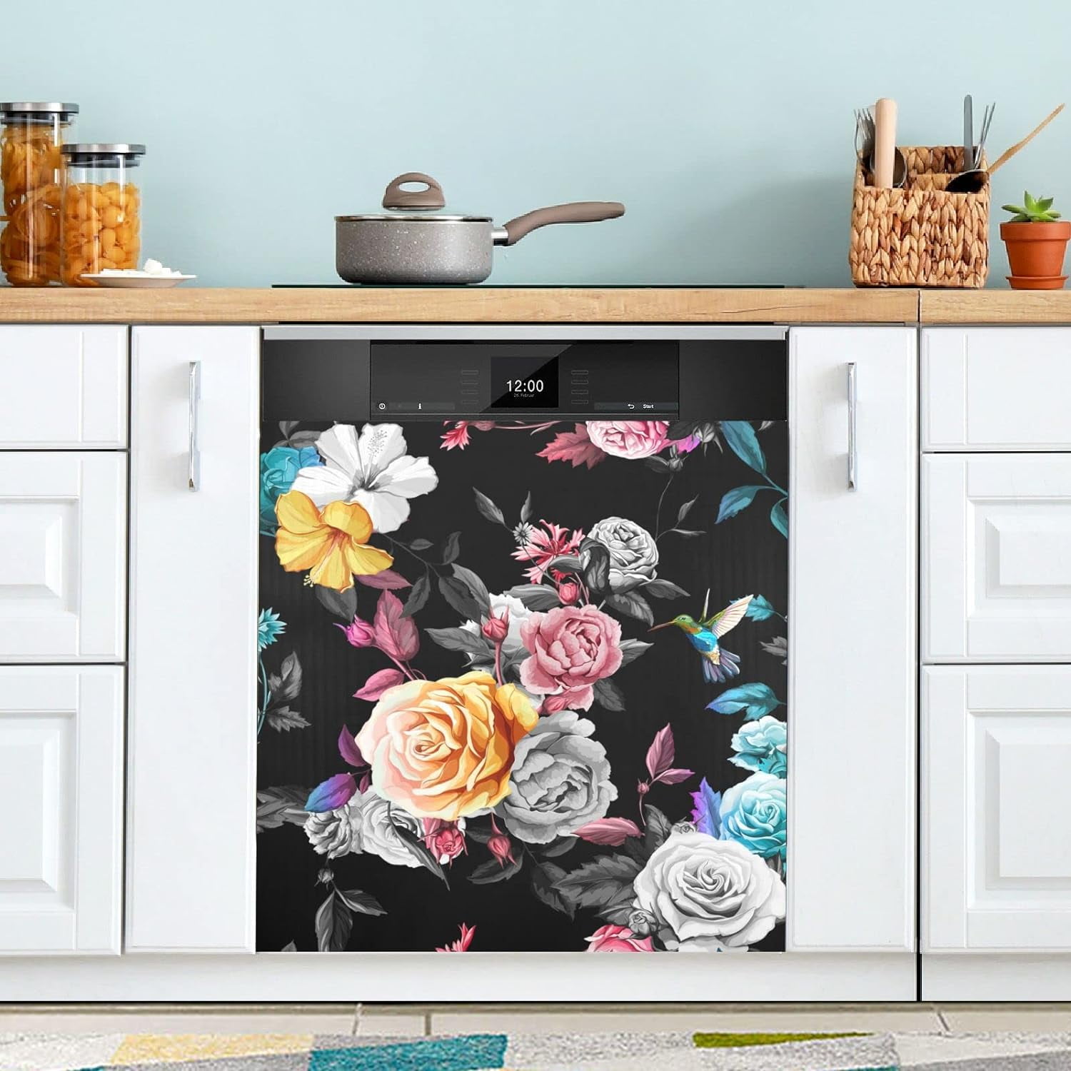 Front Dishwasher Magnet Sticker Cover Decorative Appliances Stickers ...