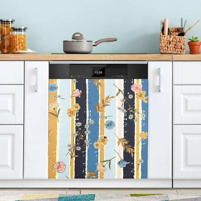 Front Dishwasher Magnet Sticker Cover Decorative Appliances Stickers ...