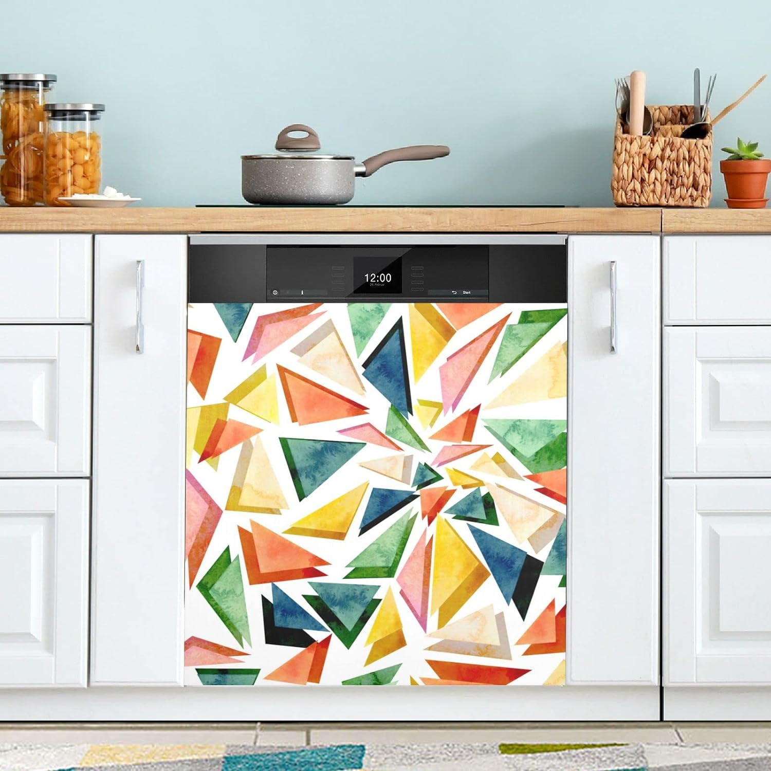 Front Dishwasher Magnet Sticker Cover Decorative Appliances Stickers ...