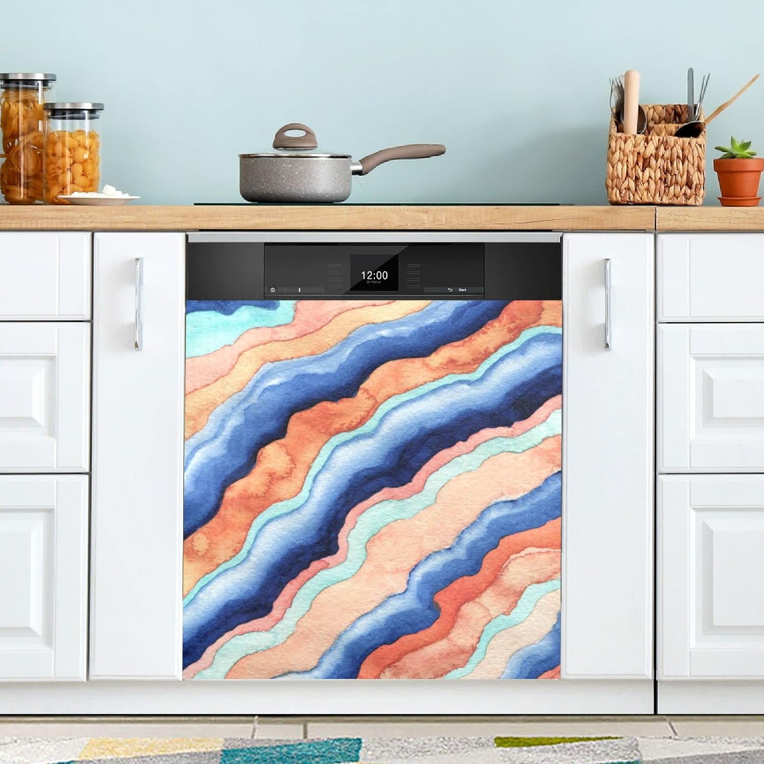 Front Dishwasher Magnet Sticker Cover Decorative Appliances Stickers ...