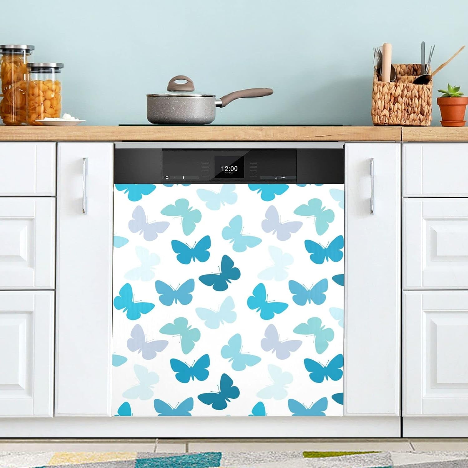 Front Dishwasher Magnet Sticker Cover Decorative Appliances Stickers ...