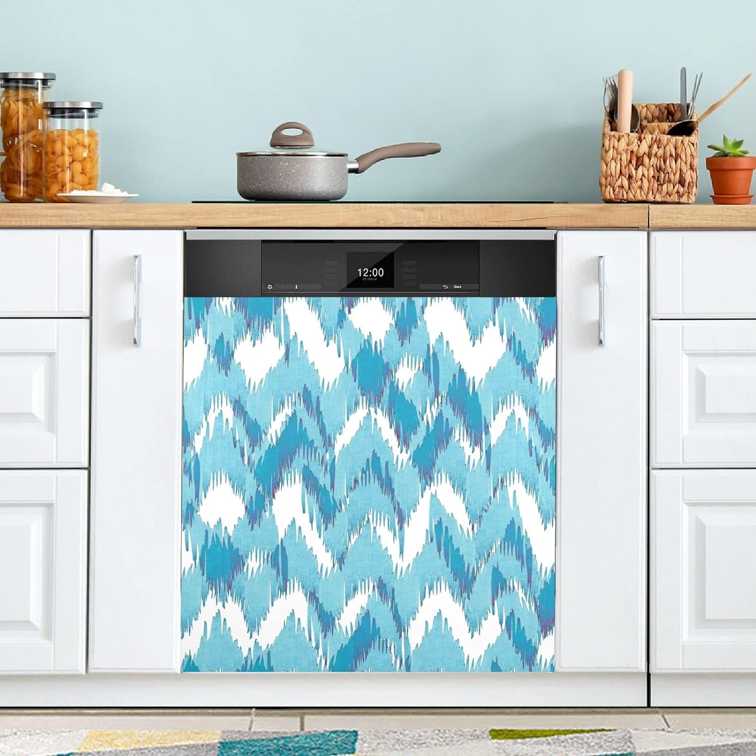 Front Dishwasher Magnet Sticker Cover Decorative Appliances Stickers ...