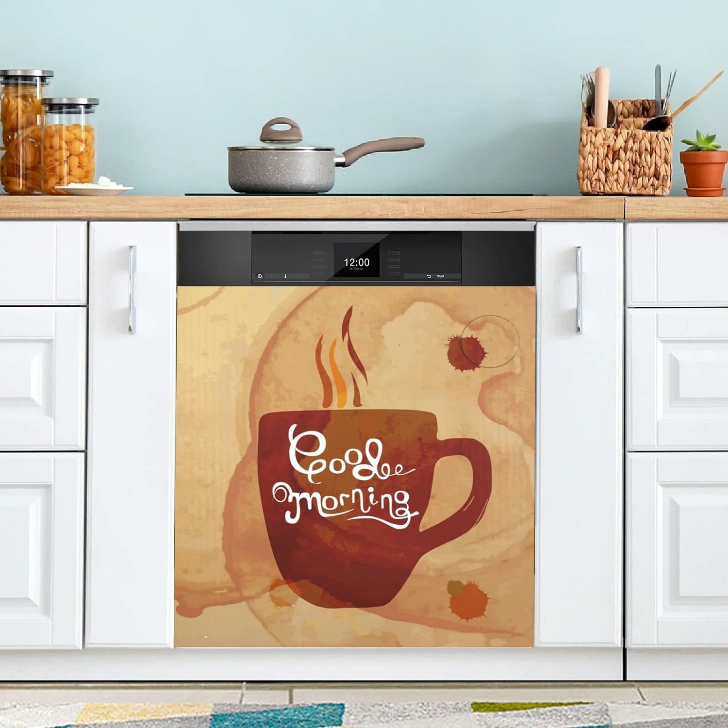 Front Dishwasher Magnet Sticker Cover Decorative Appliances Stickers ...