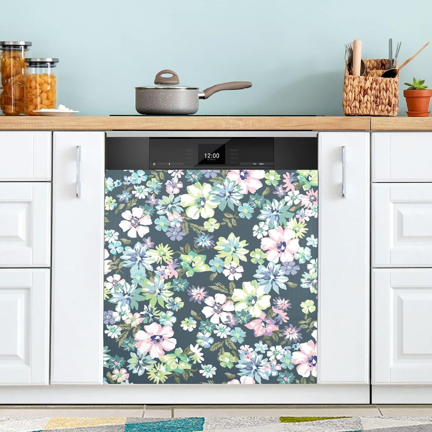 Front Dishwasher Magnet Sticker Cover Decorative Appliances Stickers ...