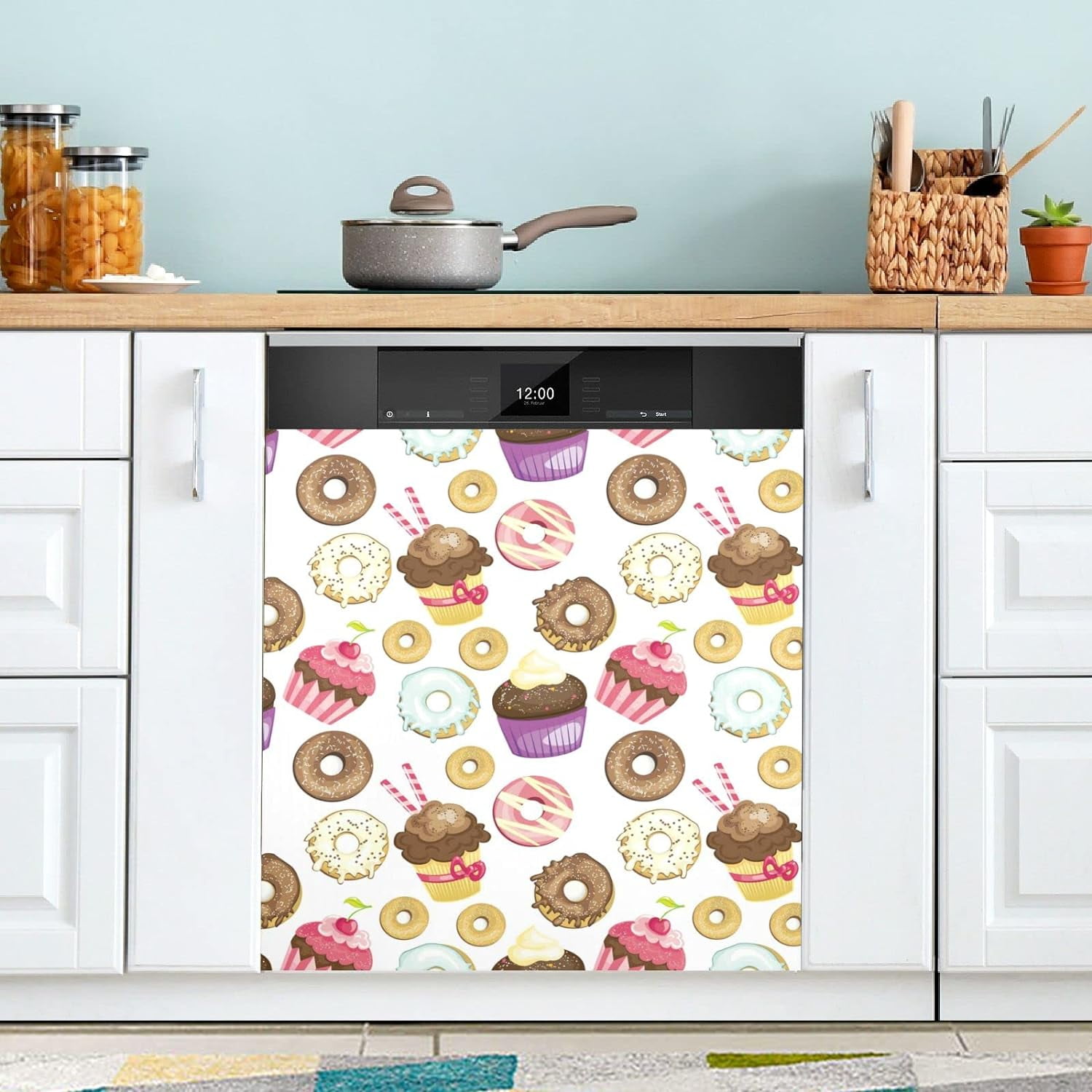 Front Dishwasher Magnet Sticker Cover Decorative Appliances Stickers ...