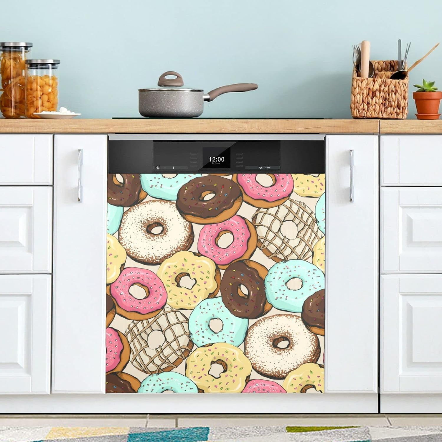 Front Dishwasher Magnet Sticker Cover Decorative Appliances Stickers ...