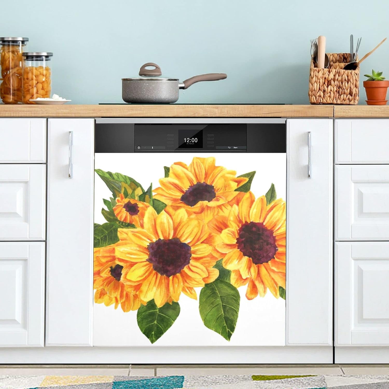 Front Dishwasher Magnet Sticker Cover Decorative Appliances Stickers ...