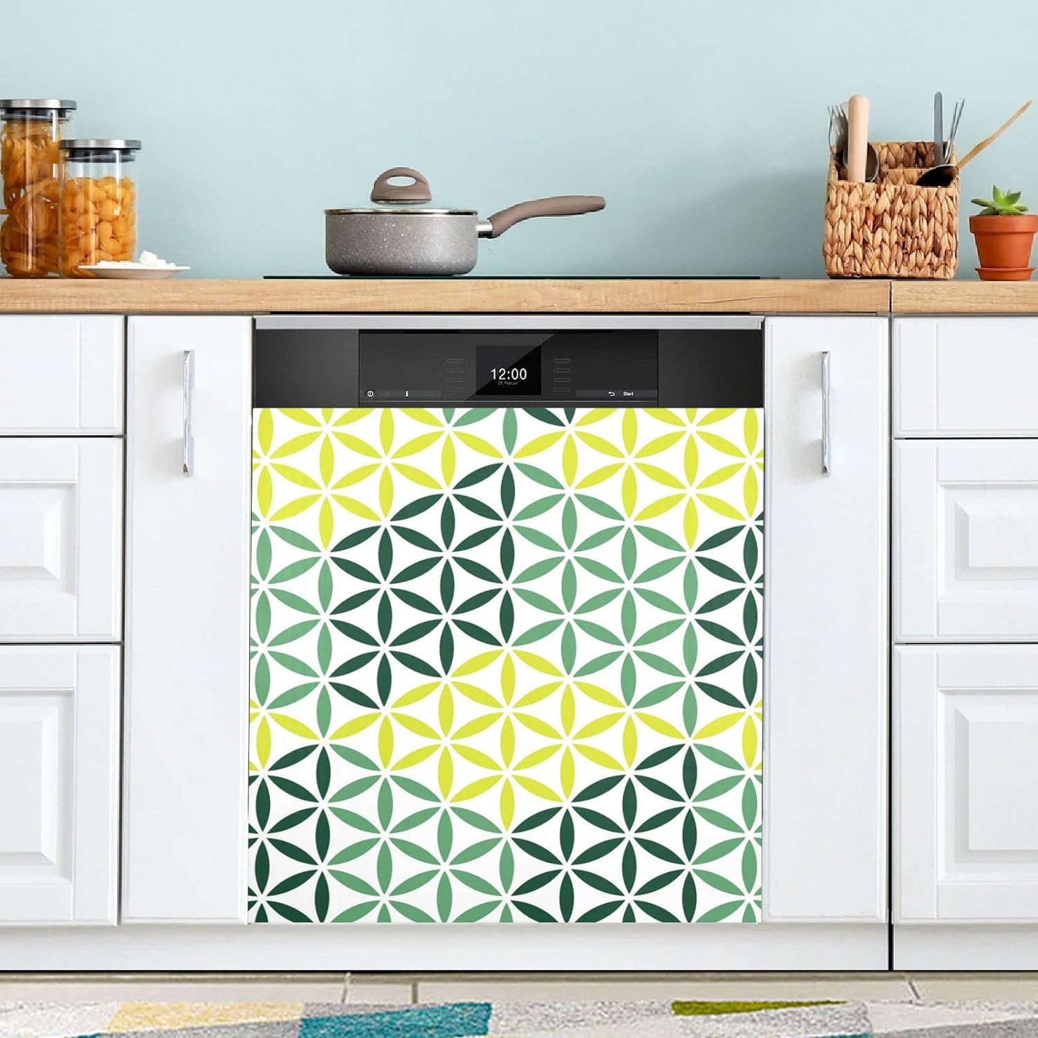 Front Dishwasher Magnet Sticker Cover Decorative Appliances Stickers ...