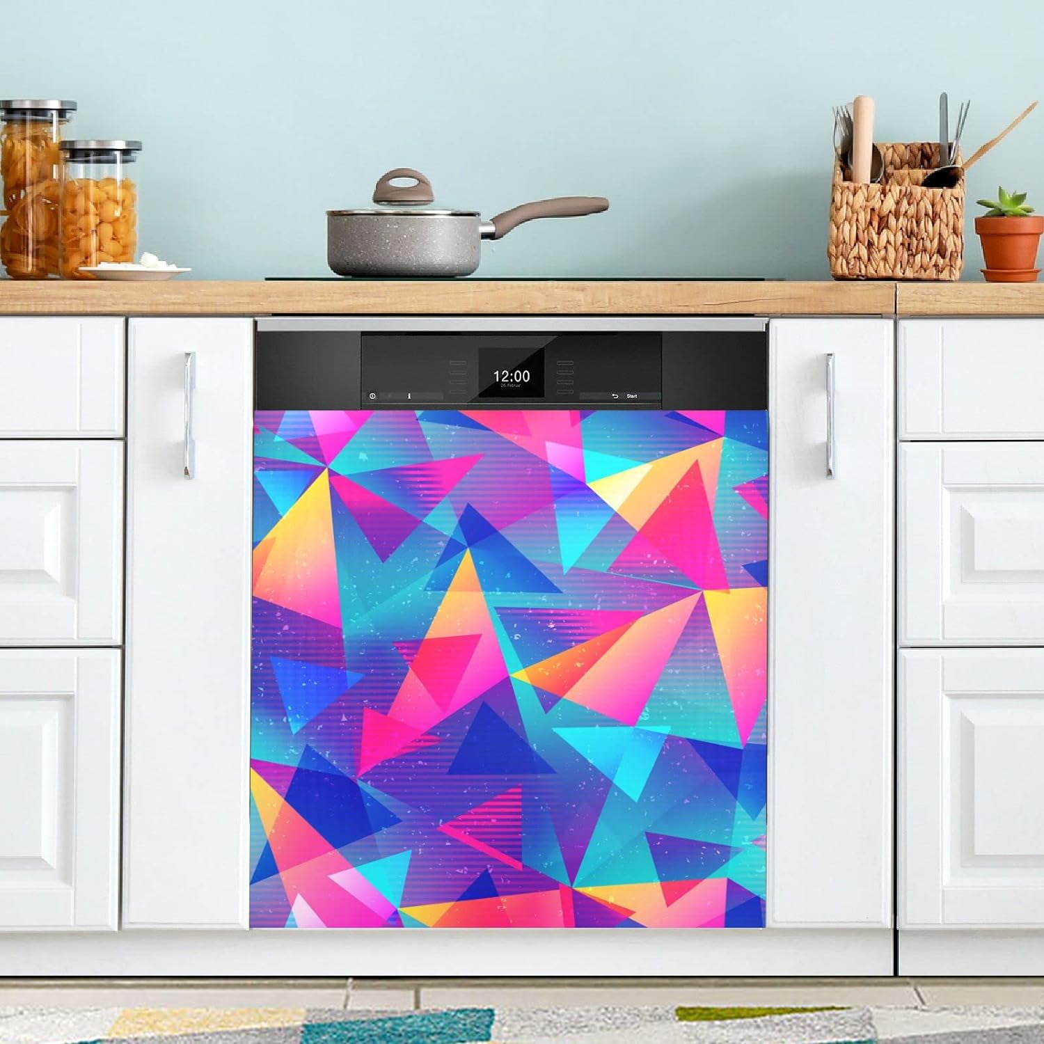 Front Dishwasher Magnet Sticker Cover Decorative Appliances Stickers ...