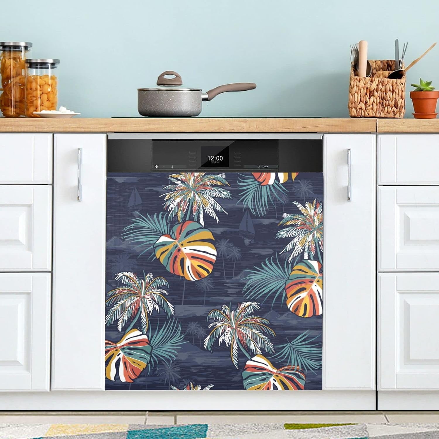 Front Dishwasher Magnet Sticker Cover Decorative Appliances Stickers ...