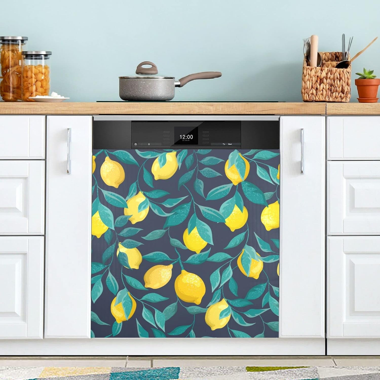 Front Dishwasher Magnet Sticker Cover Decorative Appliances Stickers ...