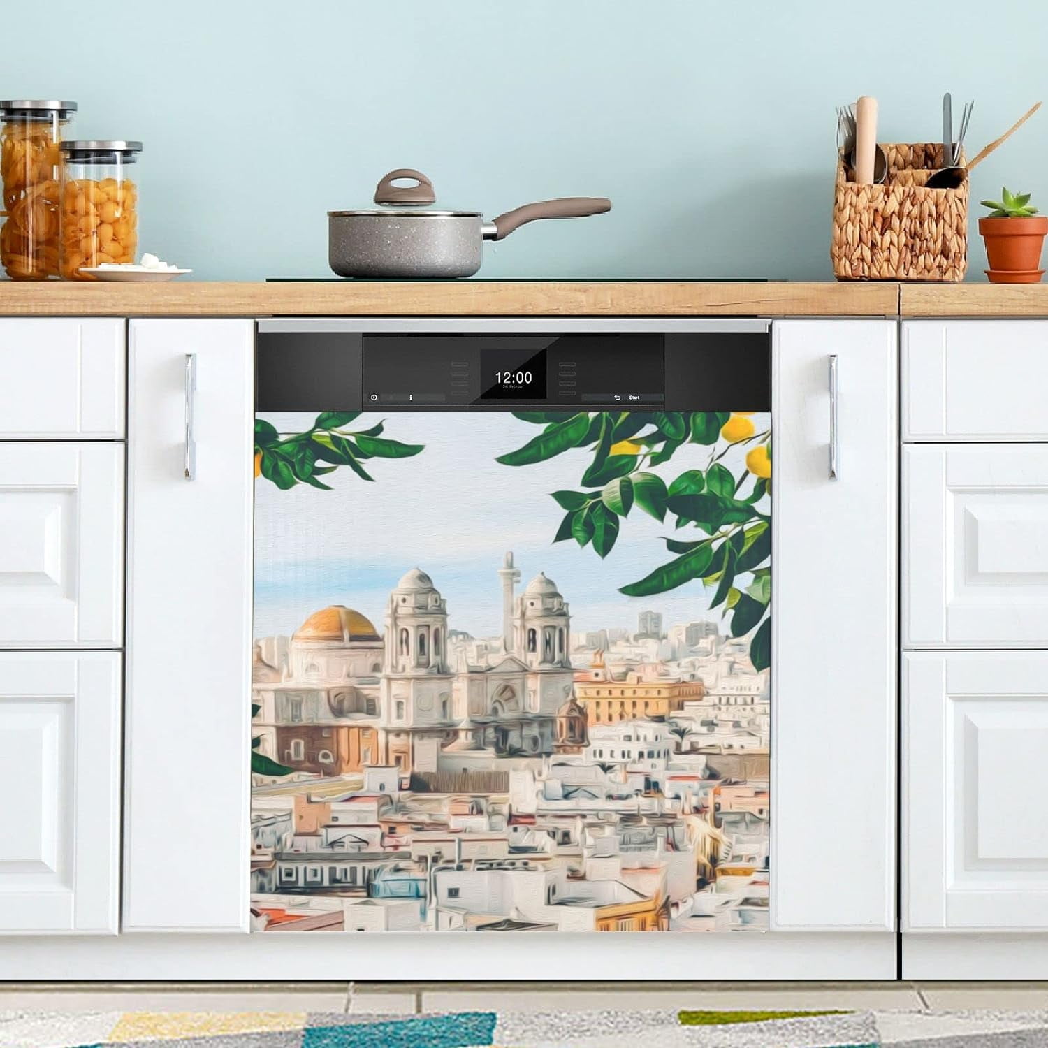 Front Dishwasher Magnet Sticker Cover Decorative Appliances Stickers ...