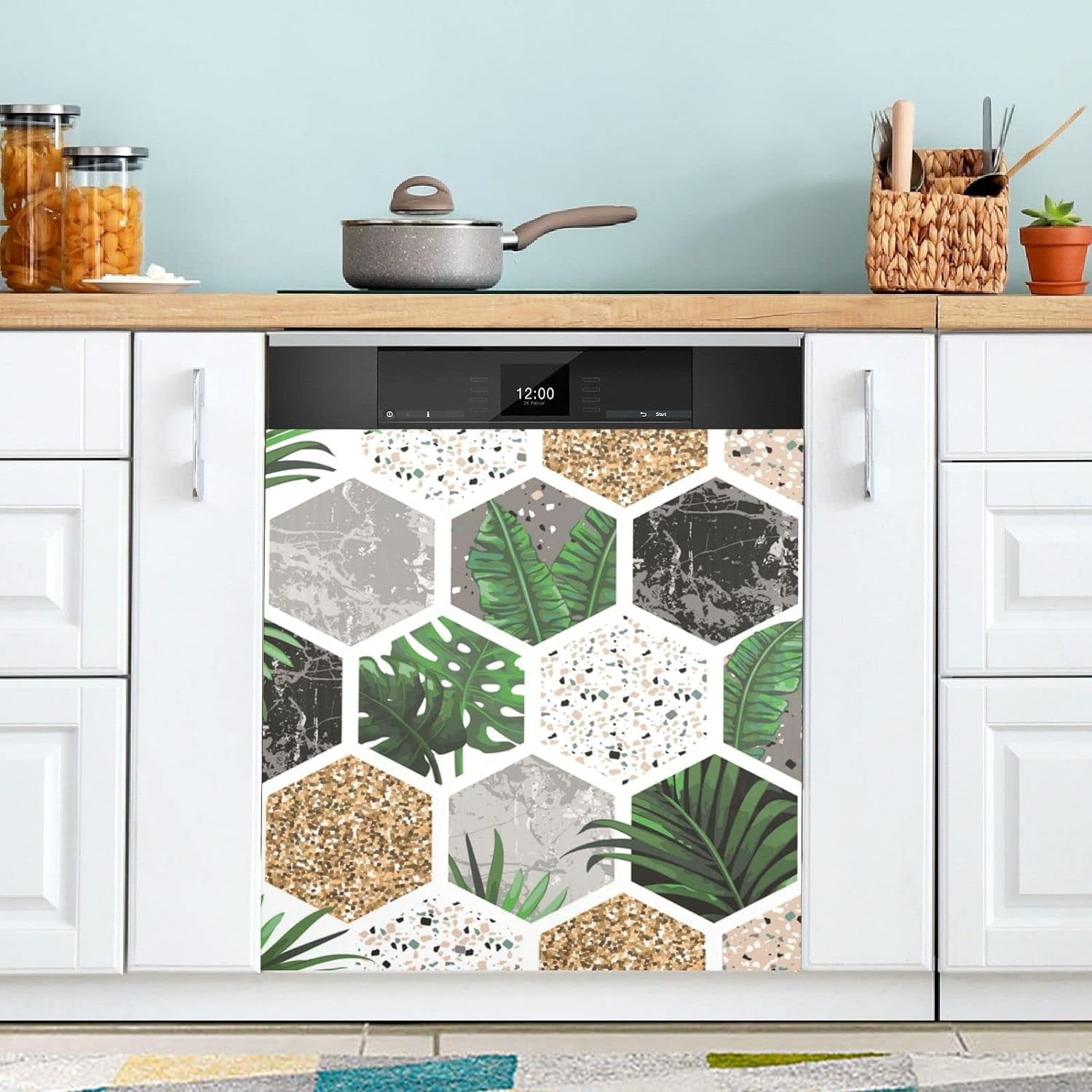 Front Dishwasher Magnet Sticker Cover Decorative Appliances Stickers ...