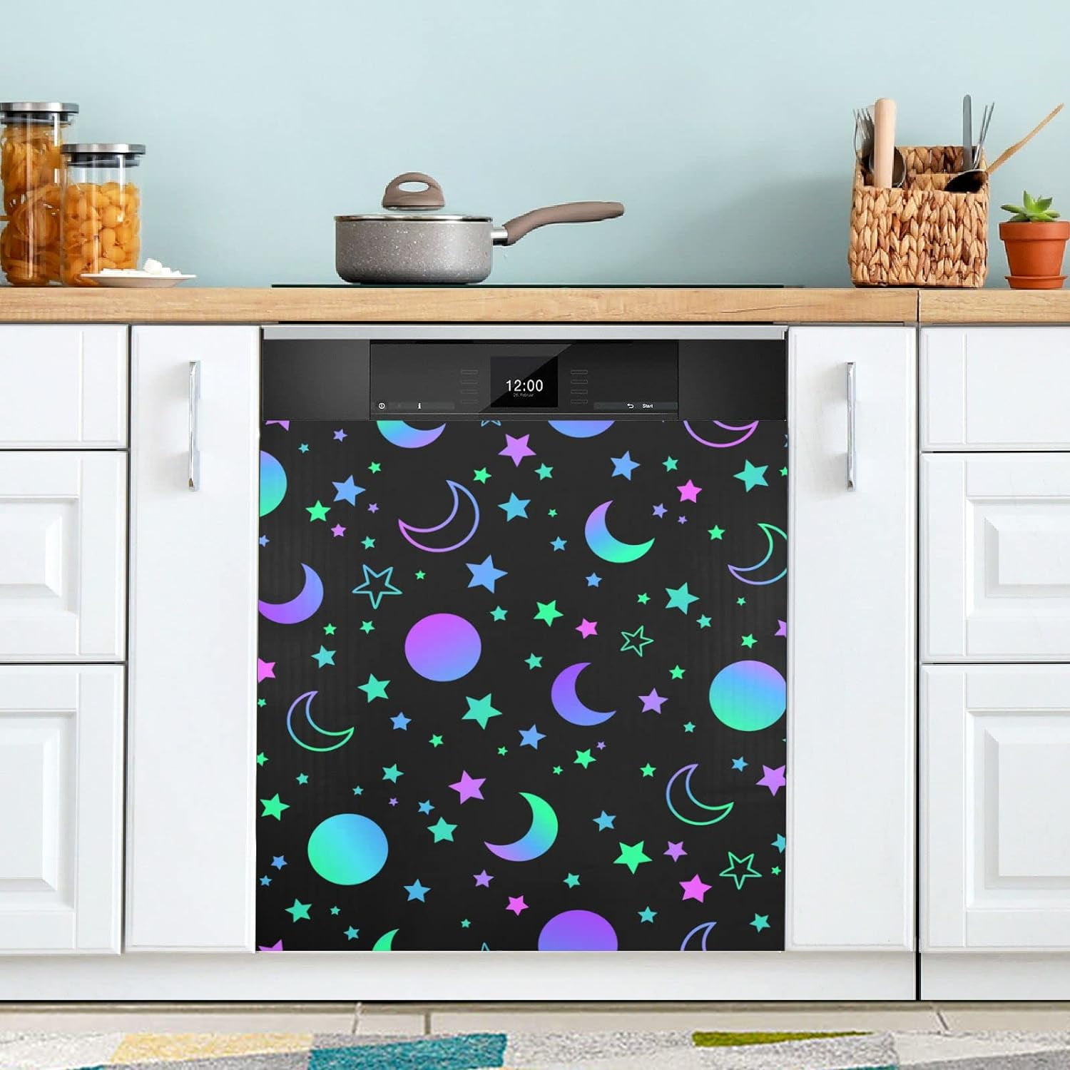 Front Dishwasher Magnet Sticker Cover Decorative Appliances Stickers ...
