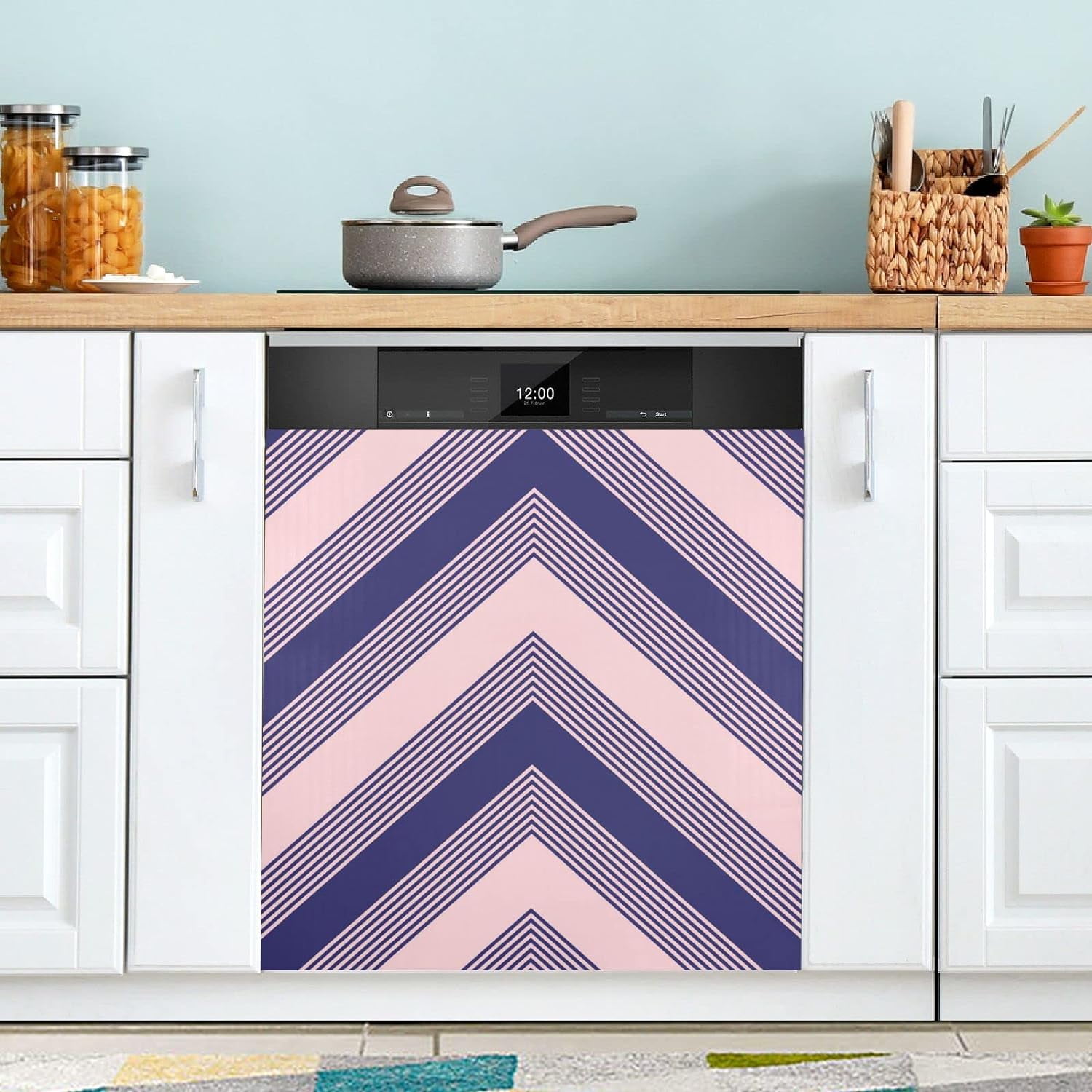 Front Dishwasher Magnet Sticker Cover Decorative Appliances Stickers ...