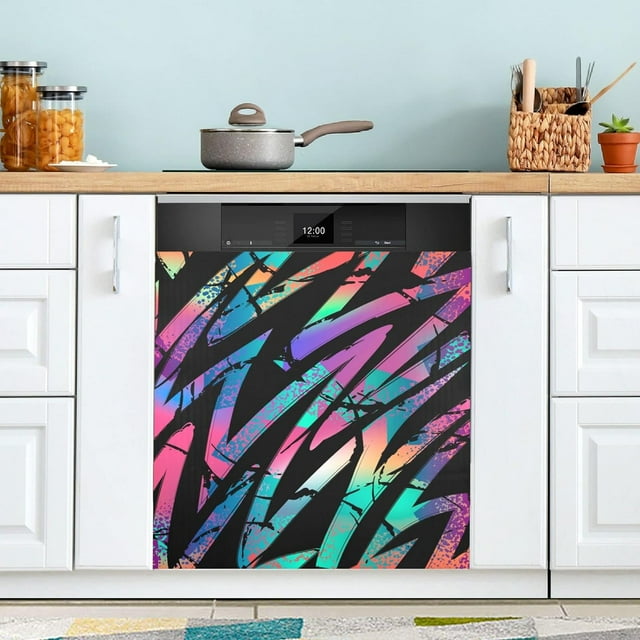 Front Dishwasher Magnet Sticker Cover Decorative Appliances Stickers ...