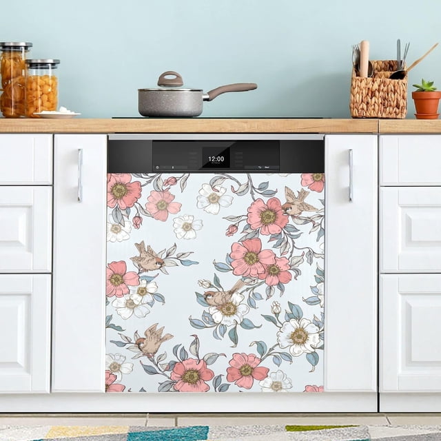 Front Dishwasher Magnet Sticker Cover Decorative Appliances Stickers ...