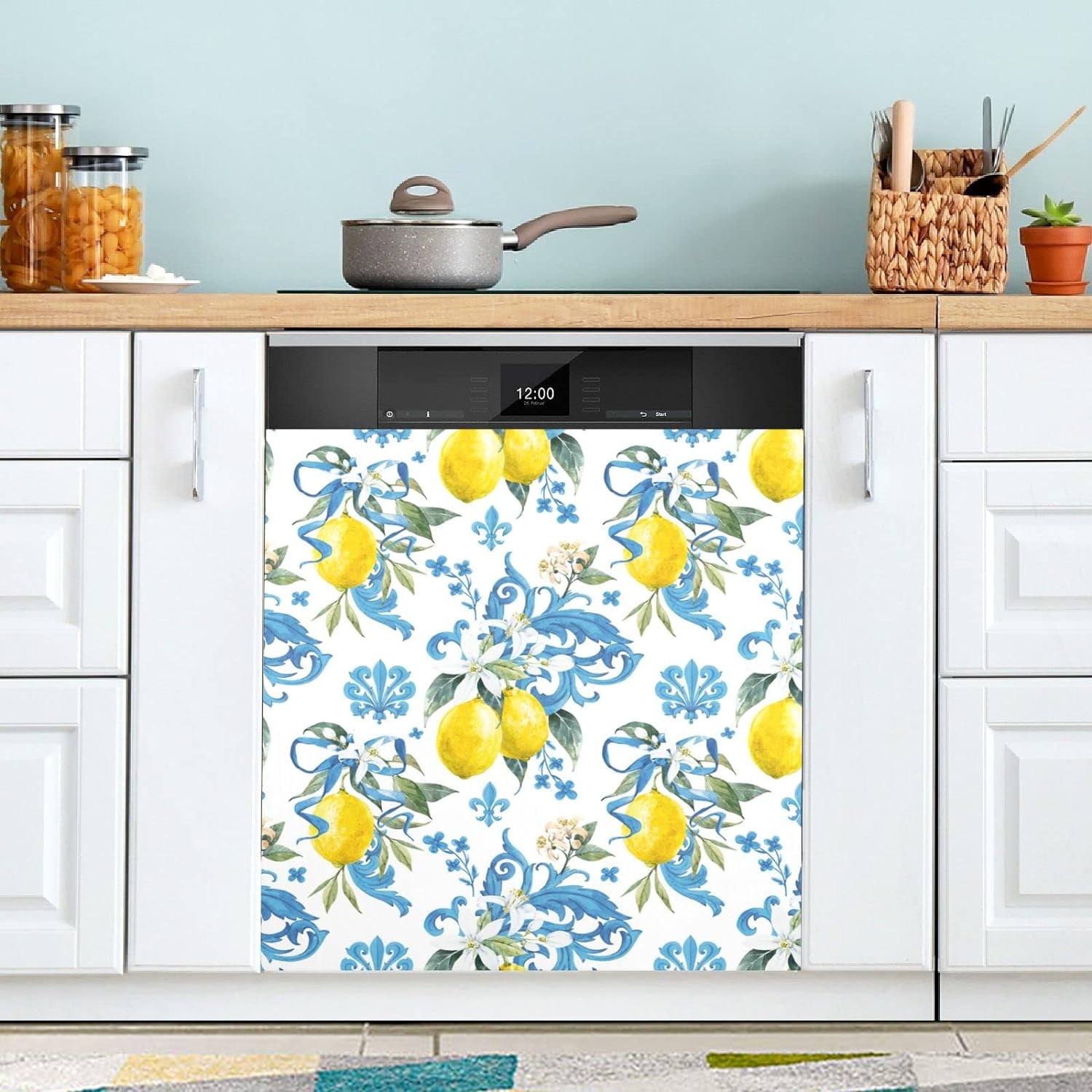 Front Dishwasher Magnet Sticker Cover Decorative Appliances Stickers ...