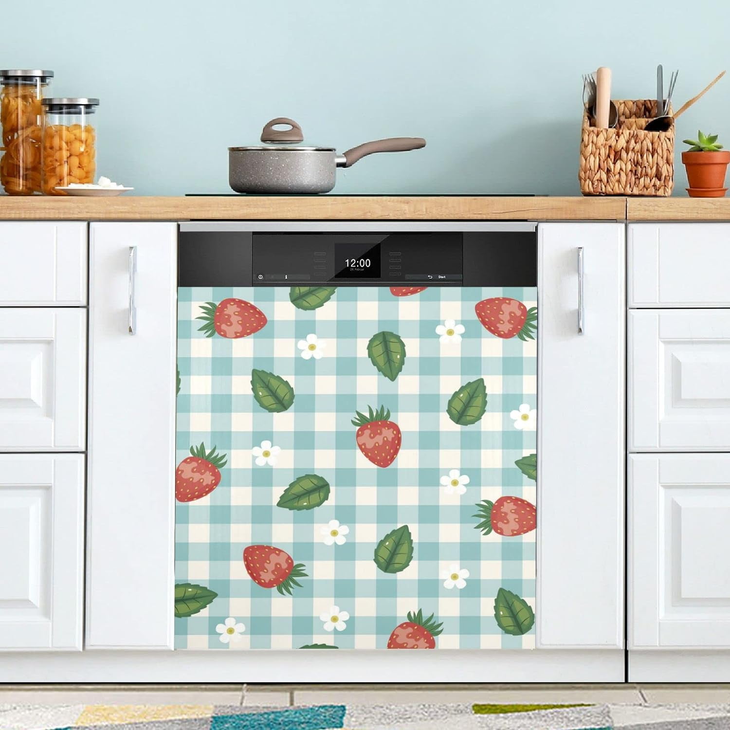 Front Dishwasher Magnet Sticker Cover Decorative Appliances Stickers ...