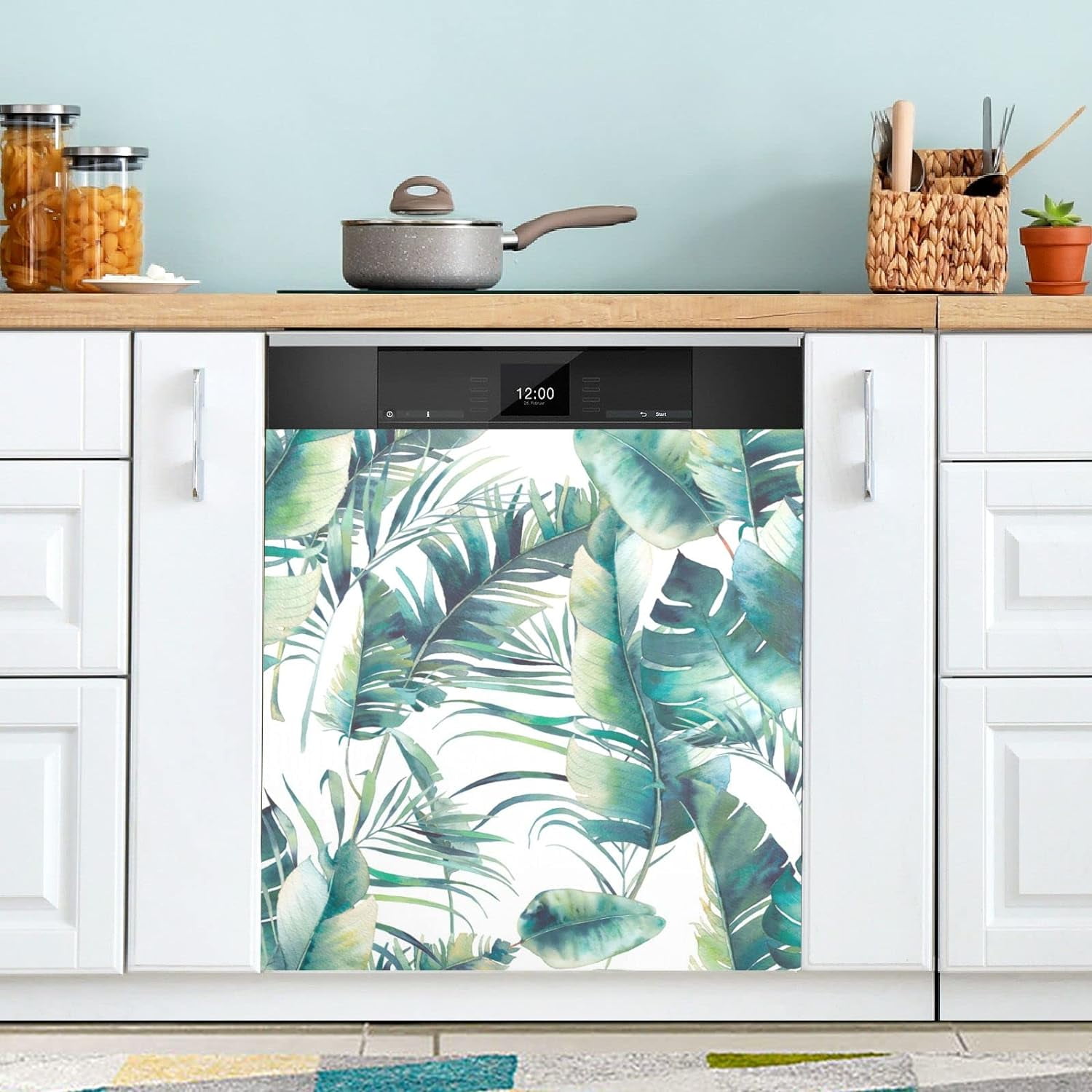 Front Dishwasher Magnet Sticker Cover Decorative Appliances Stickers ...