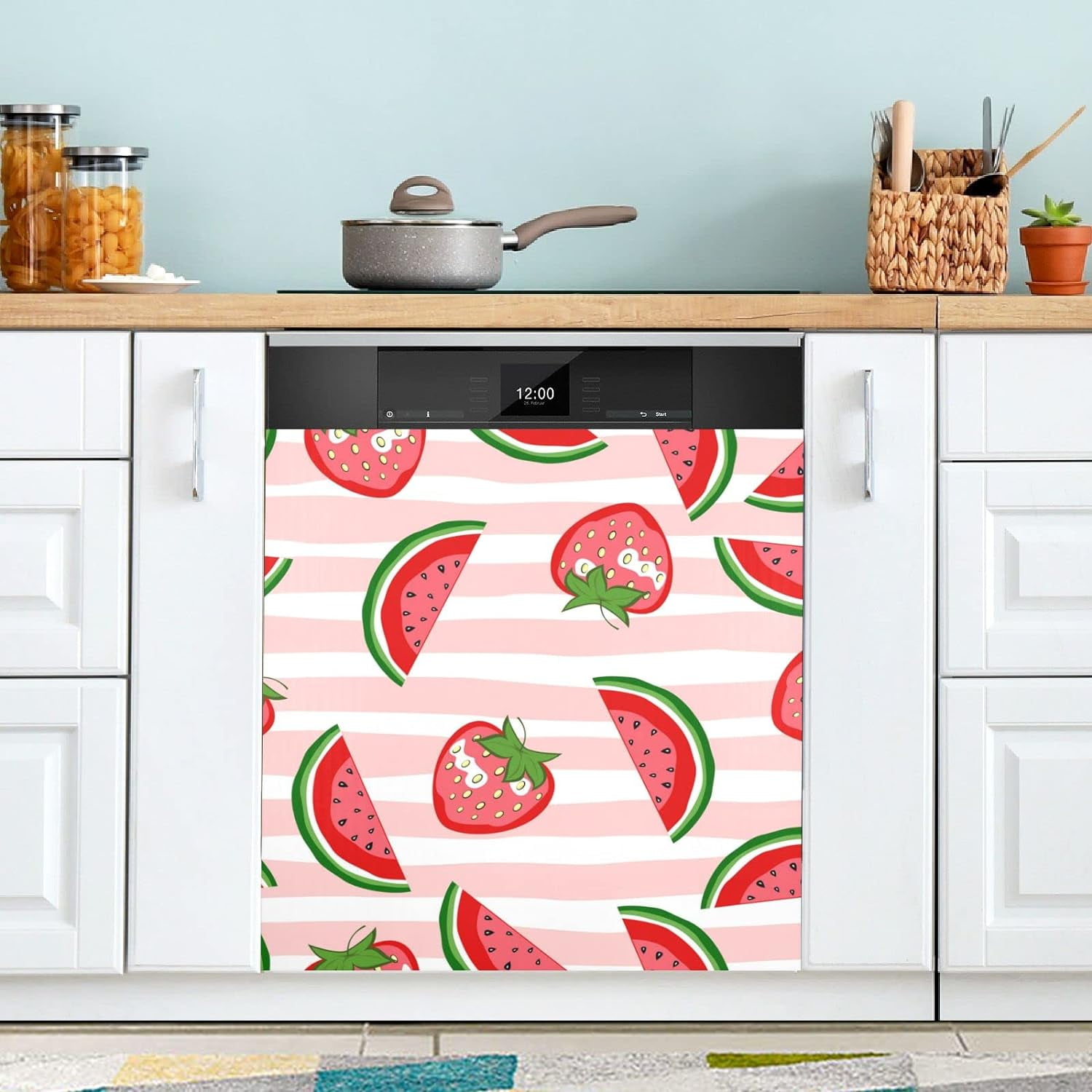 Front Dishwasher Magnet Sticker Cover Decorative Appliances Stickers ...