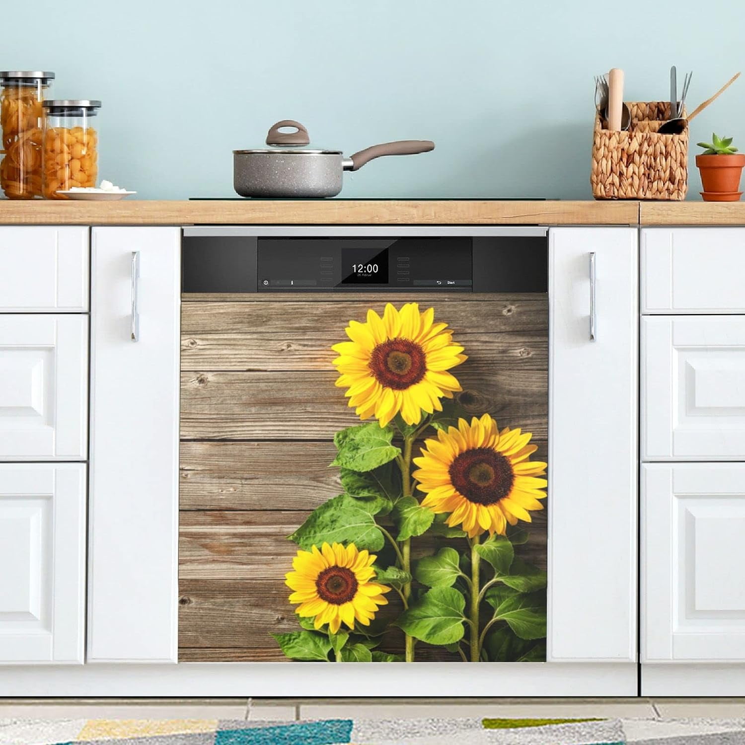 Front Dishwasher Magnet Sticker Cover Decorative Appliances Stickers ...