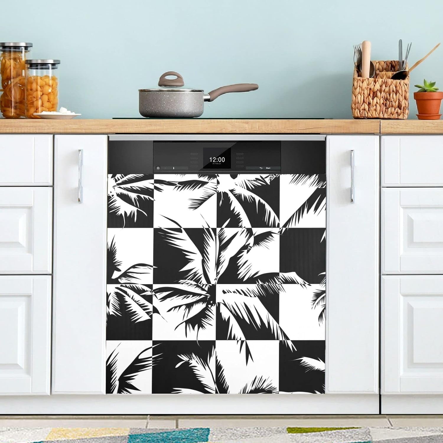 Front Dishwasher Magnet Sticker Cover Decorative Appliances Stickers ...