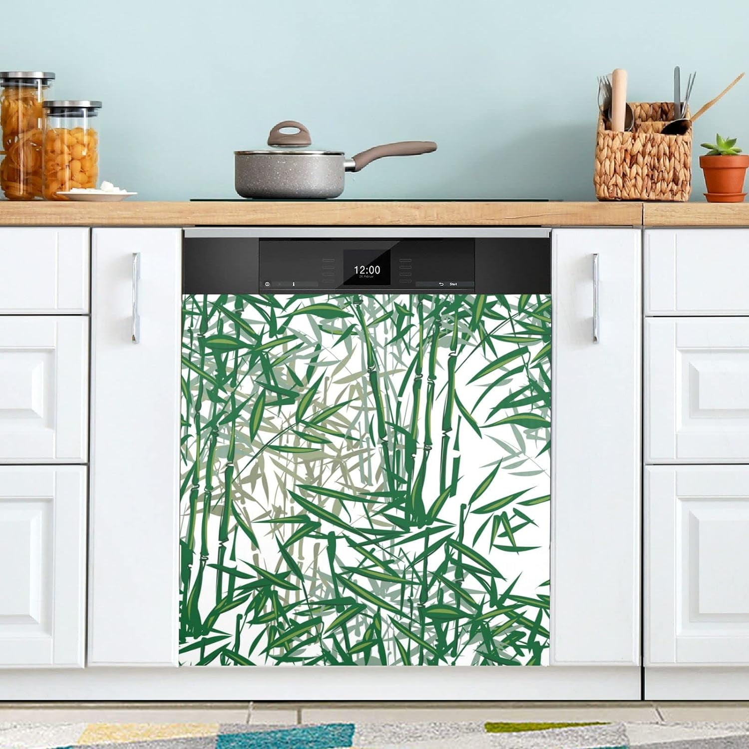 Front Dishwasher Magnet Sticker Cover Decorative Appliances Stickers ...