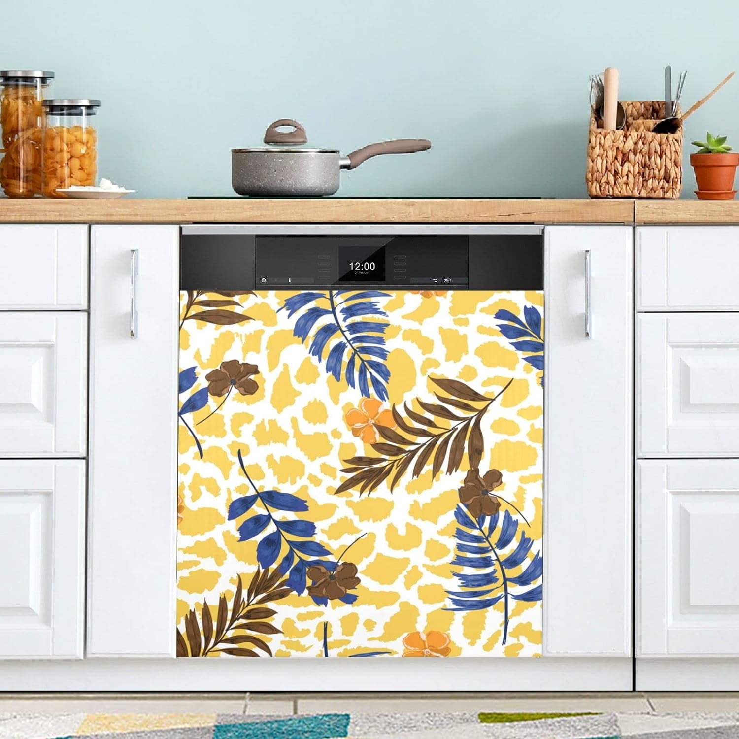 Front Dishwasher Magnet Sticker Cover Decorative Appliances Stickers ...