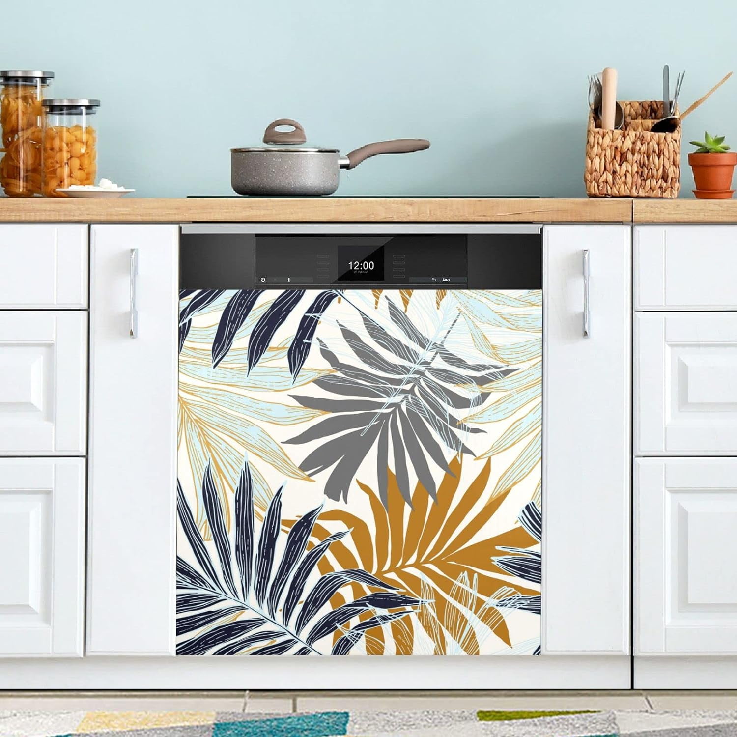 Front Dishwasher Magnet Sticker Cover Decorative Appliances Stickers ...