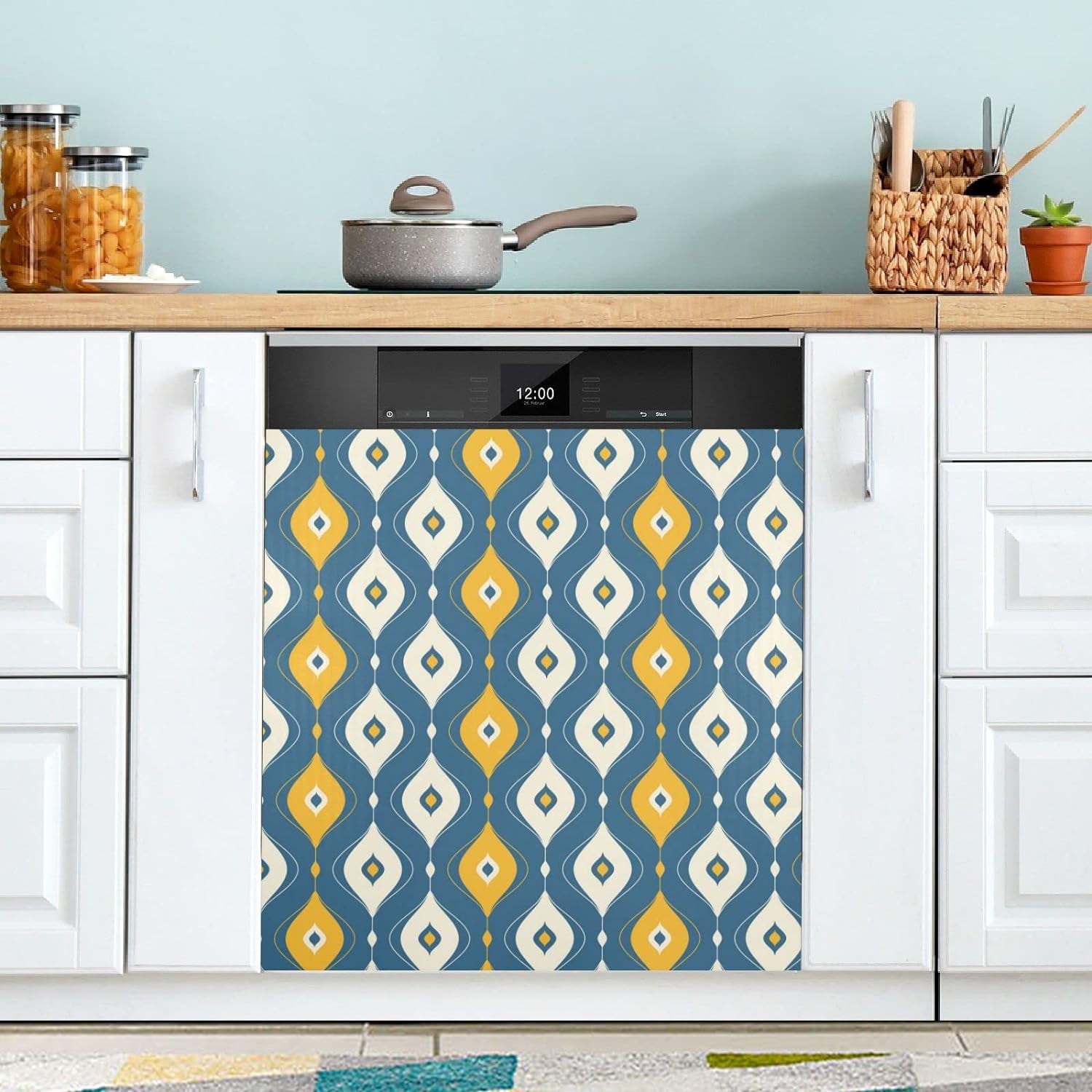 Front Dishwasher Magnet Sticker Cover Decorative Appliances Stickers ...