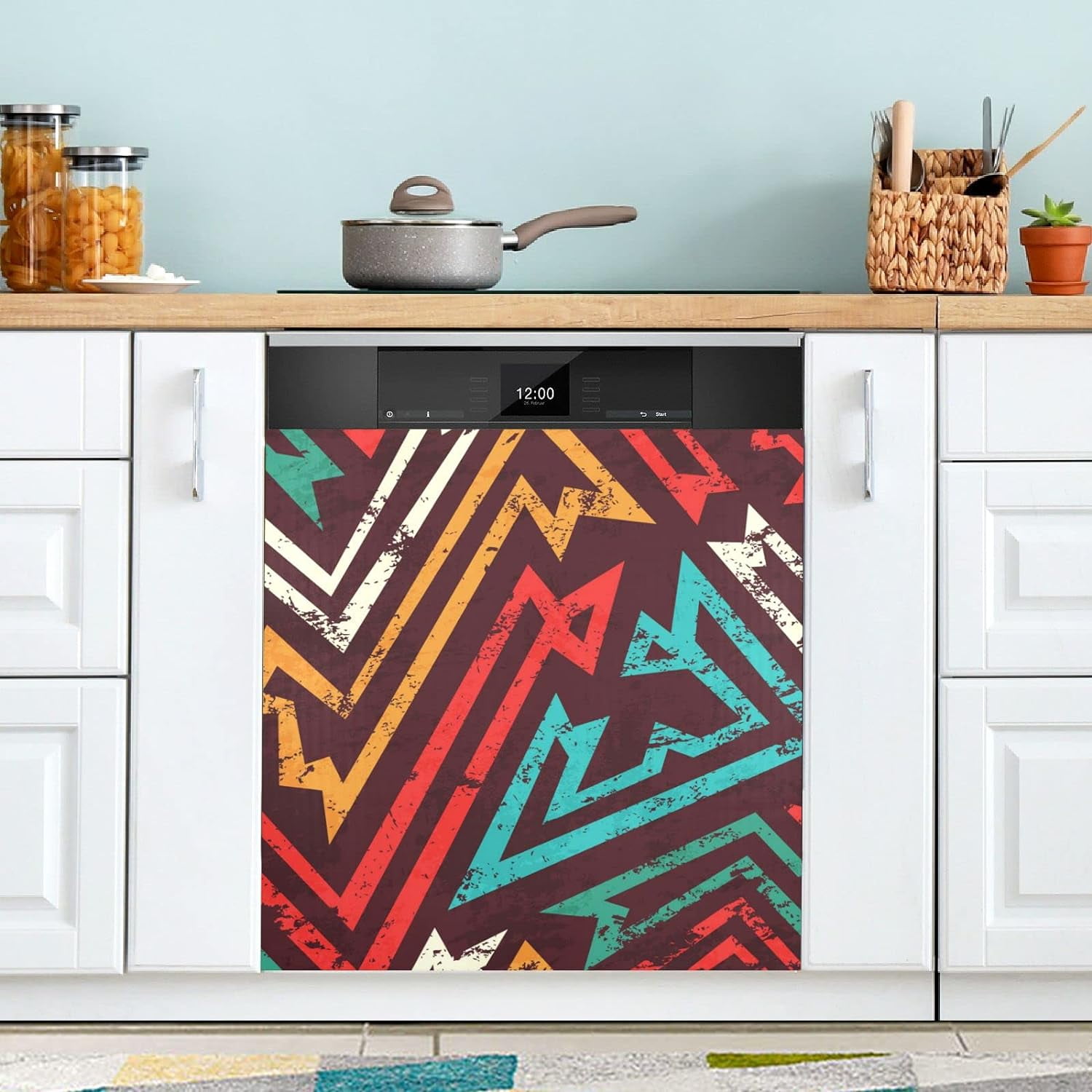 Front Dishwasher Magnet Sticker Cover Decorative Appliances Stickers ...