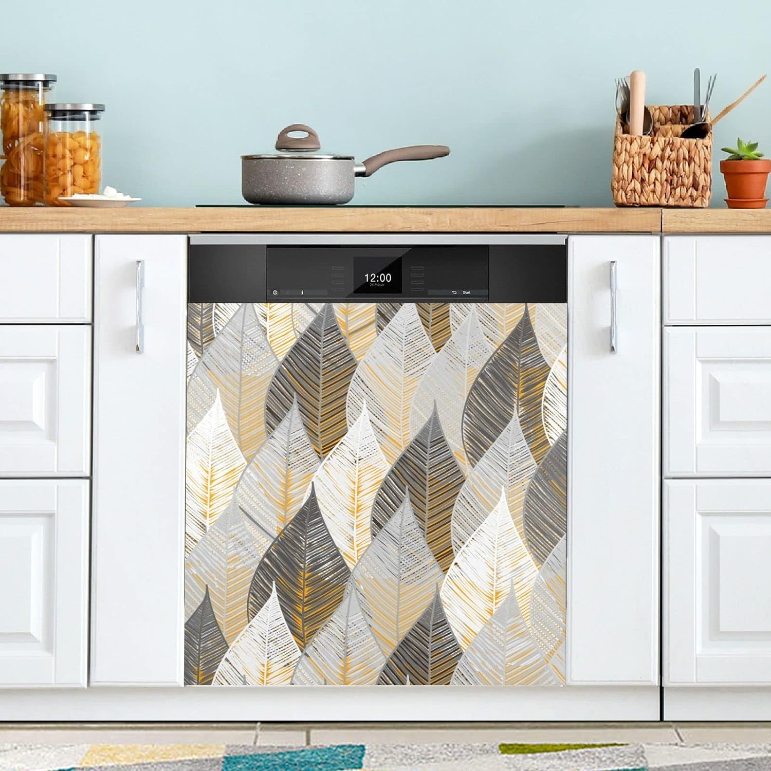 Front Dishwasher Magnet Sticker Cover Decorative Appliances Stickers ...