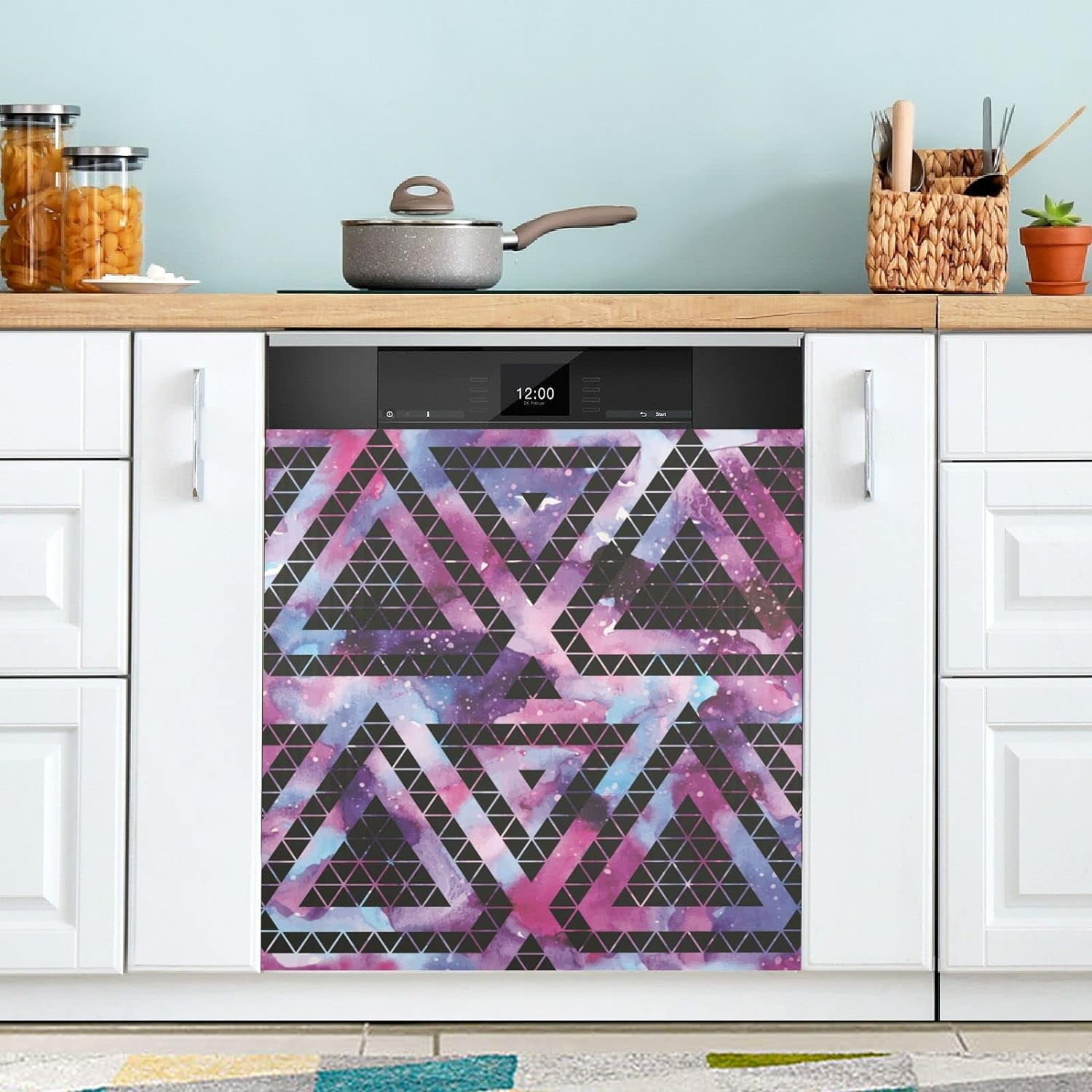 Front Dishwasher Magnet Sticker Cover Decorative Appliances Stickers ...