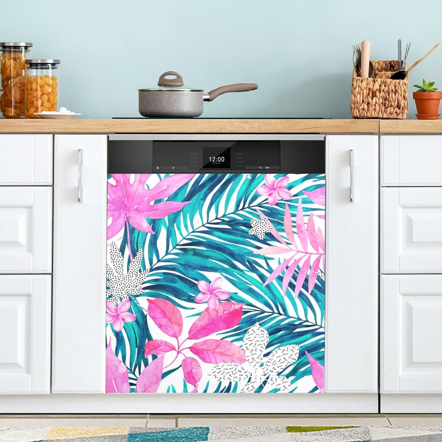 Front Dishwasher Magnet Sticker Cover Decorative Appliances Stickers ...