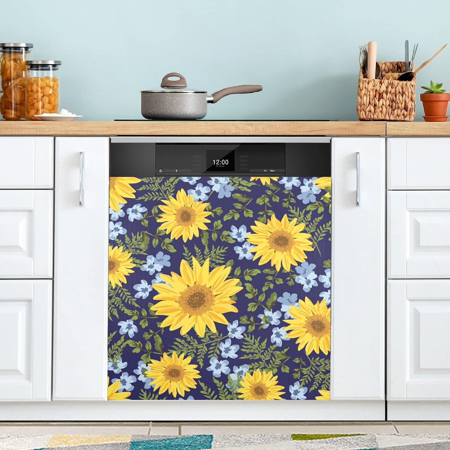 Front Dishwasher Magnet Sticker Cover Decorative Appliances Stickers ...