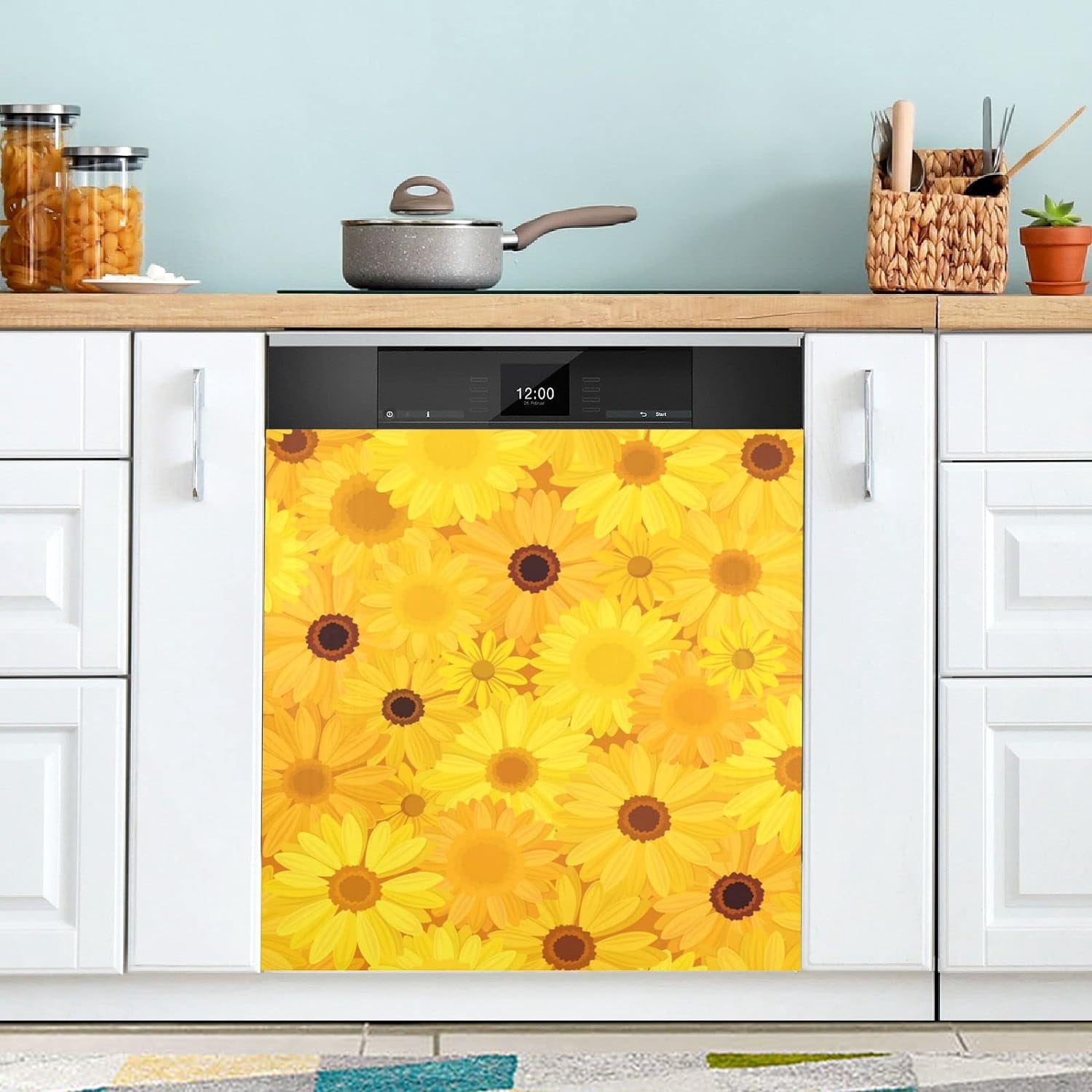 Front Dishwasher Magnet Sticker Cover Decorative Appliances Stickers ...